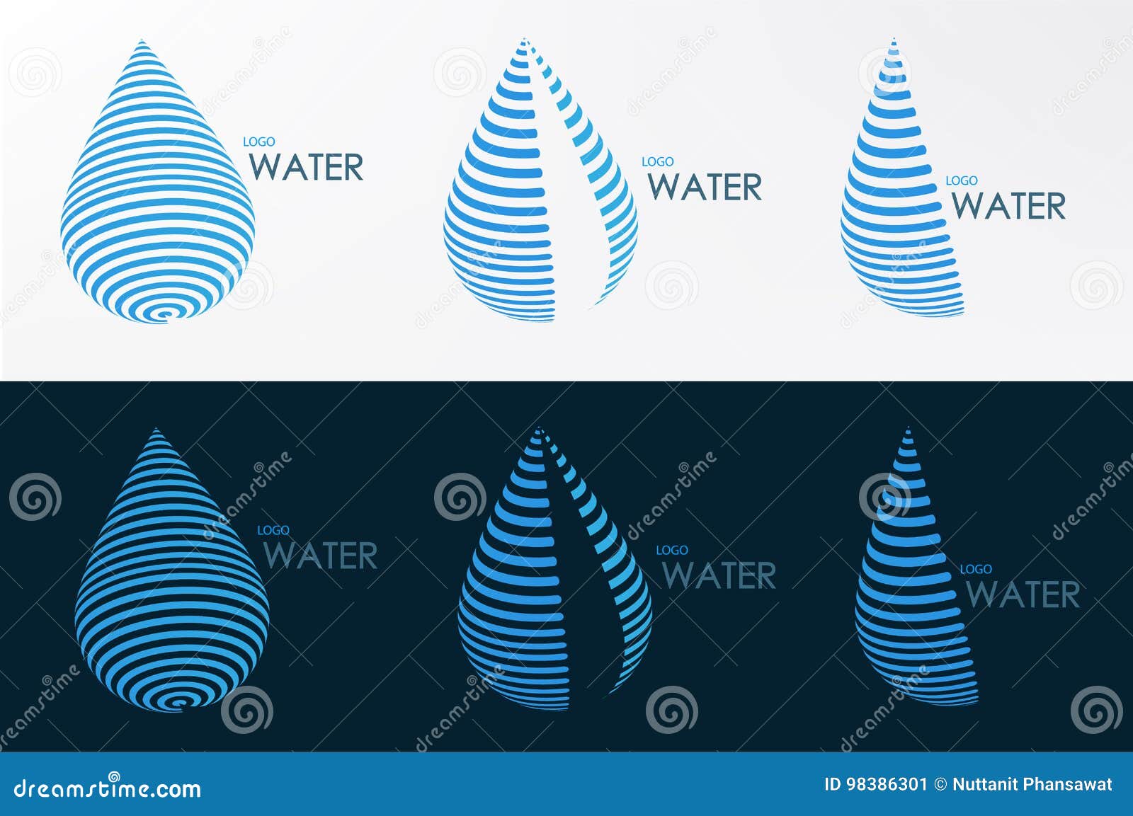 Logo Water Line Three Style Design Vector Graphic Stock Vector ...