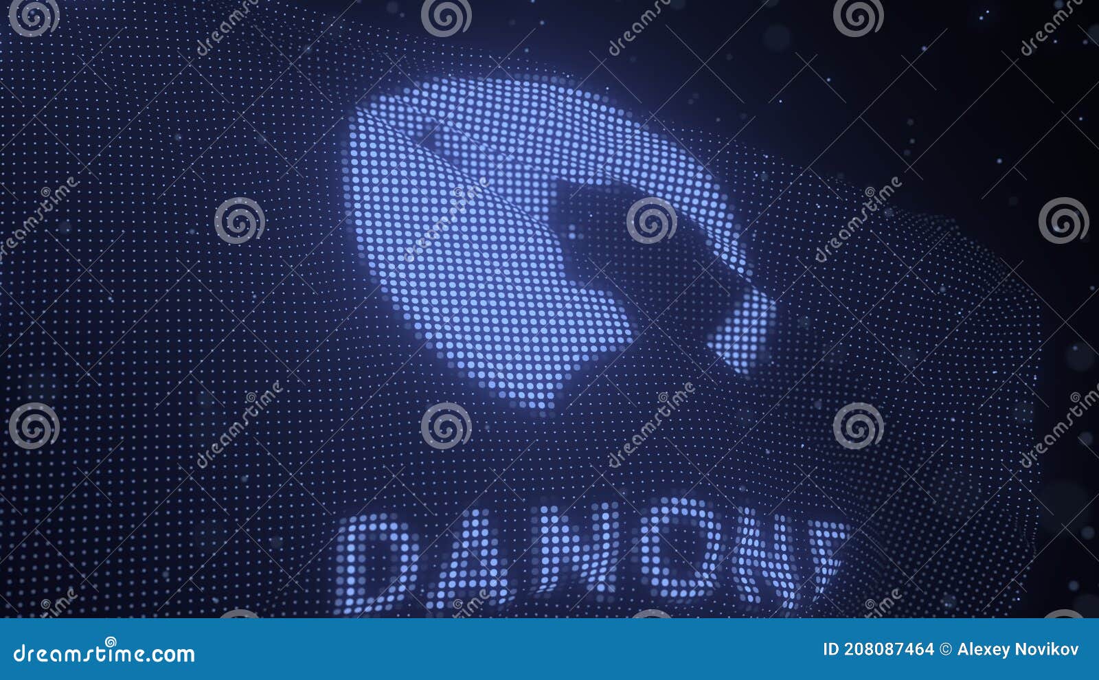 DANONE Logo on a Waving Digital Flag, Looping 3d Animation Stock ...