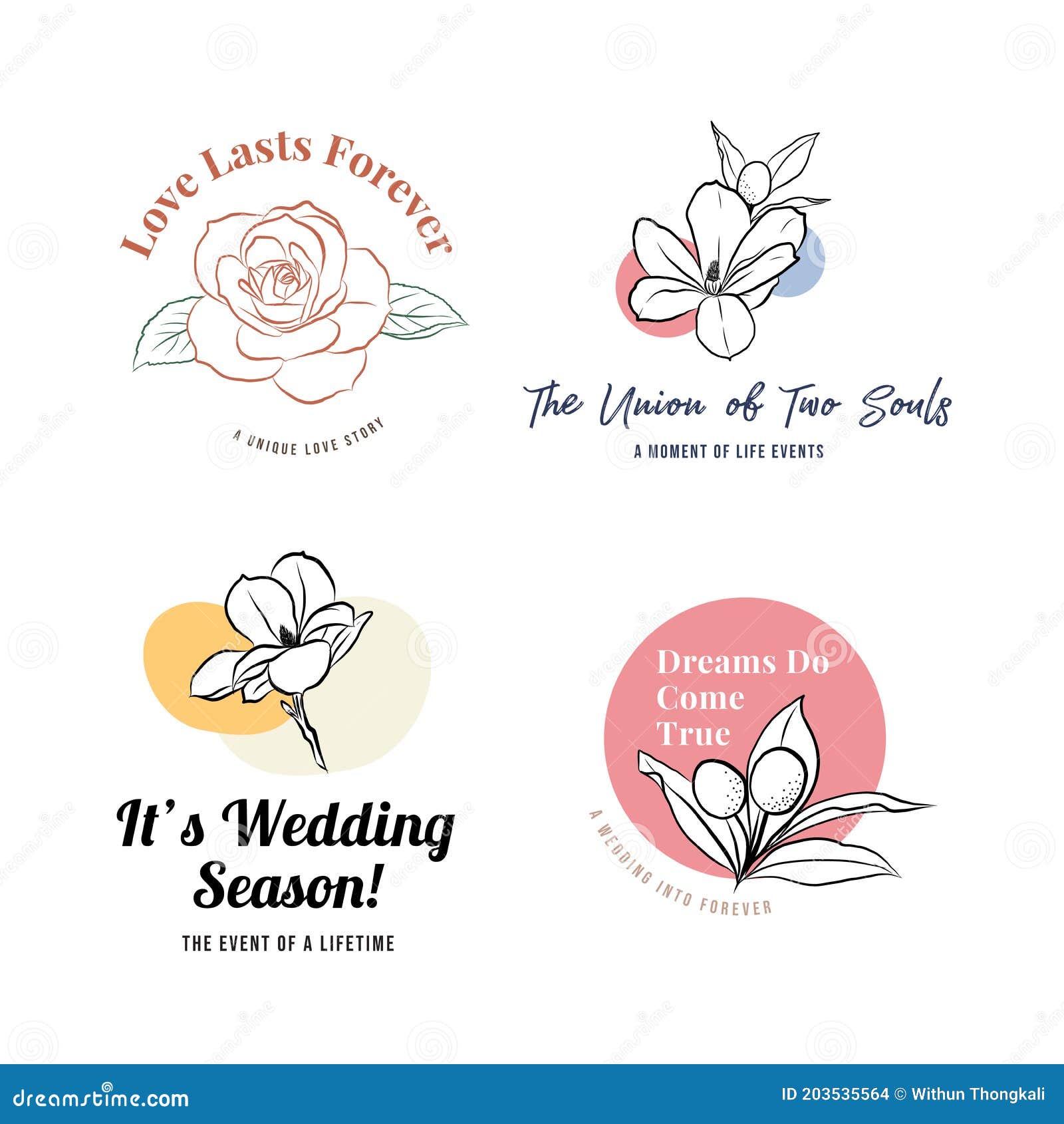 Logo with Wedding Ceremony Concept Design for Branding and Icon Vector ...