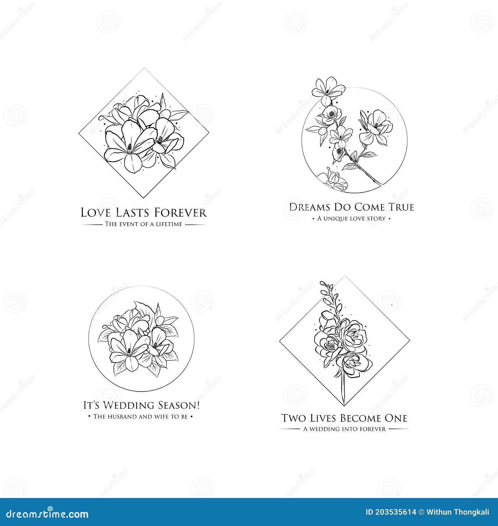 Logo with Wedding Ceremony Concept Design for Branding and Icon Vector ...