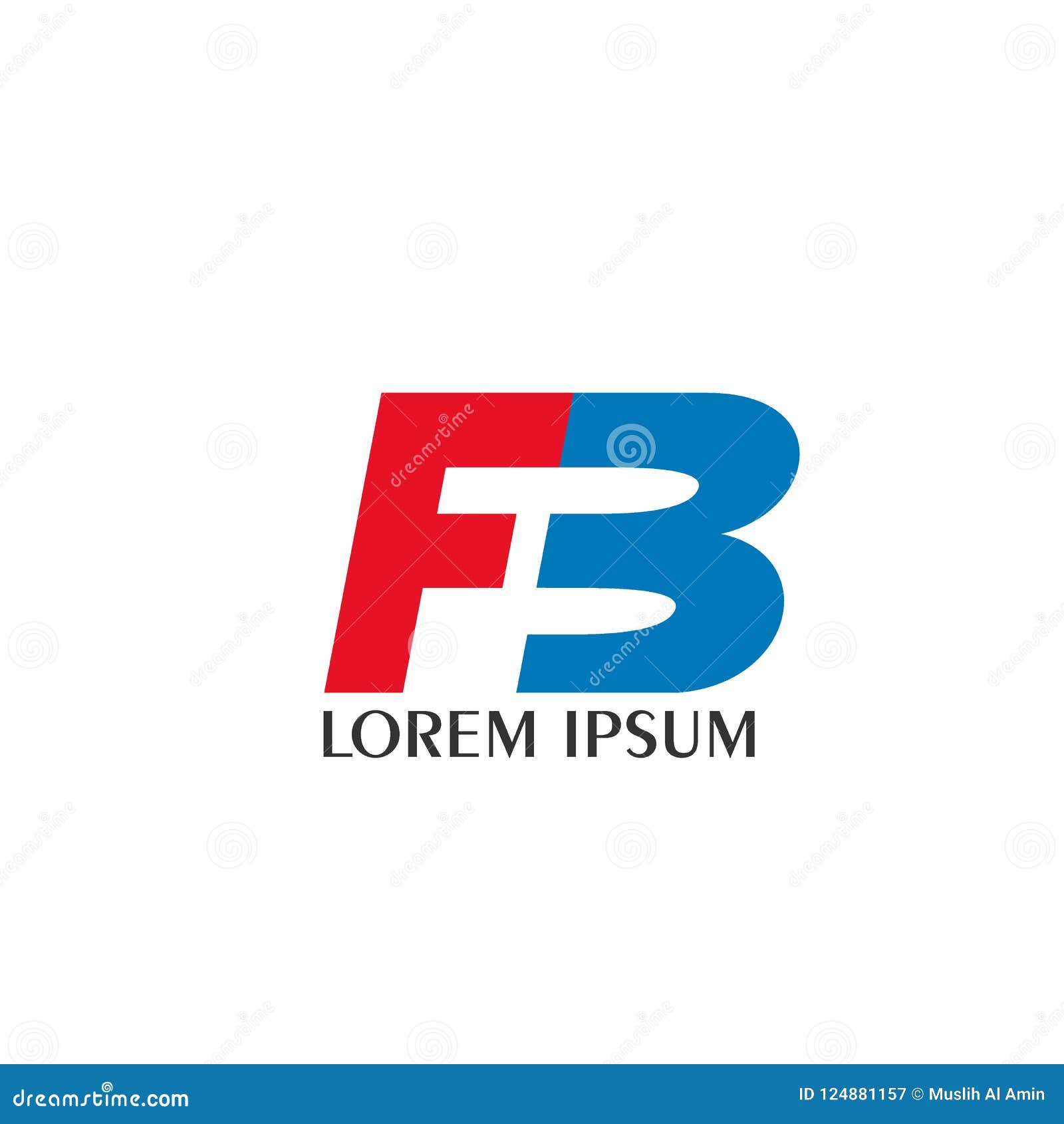 F3 / FB Logo Vector Design. Stock Vector - Illustration of brand ...