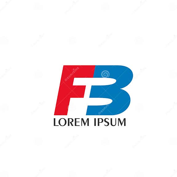 F3 / FB Logo Vector Design. Stock Vector - Illustration of brand ...