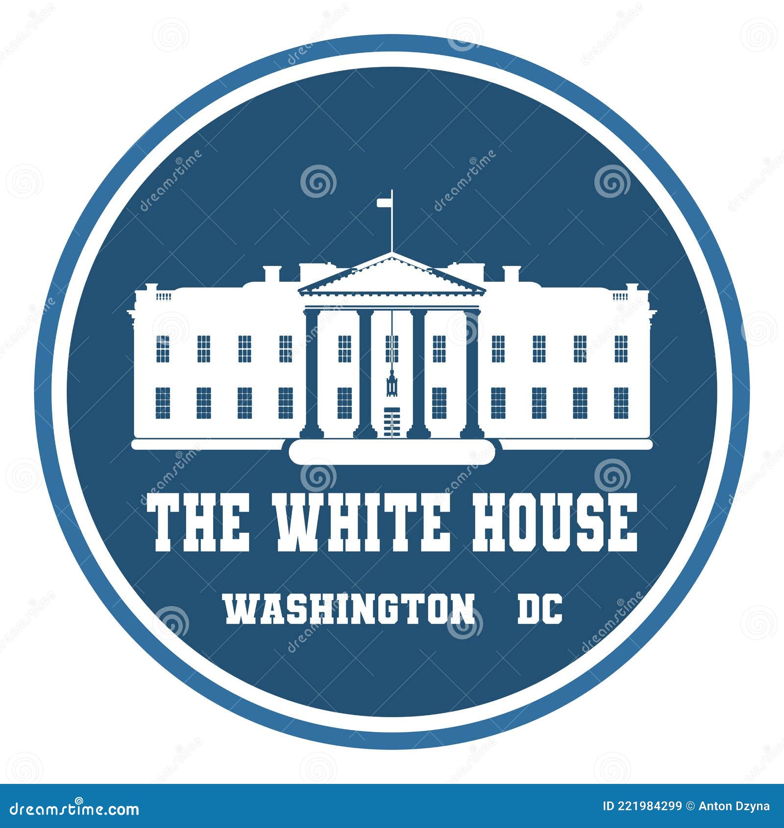 Logo White House President America. Flat Style Stock Vector ...