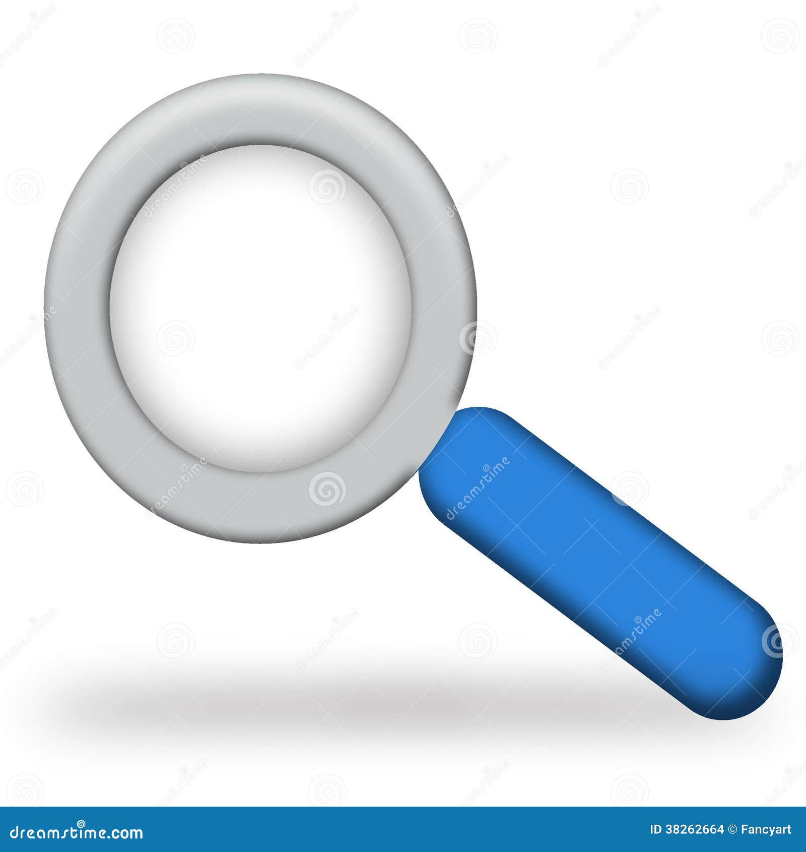 Logo with a White Magnifying Glass Stock Illustration - Illustration of ...