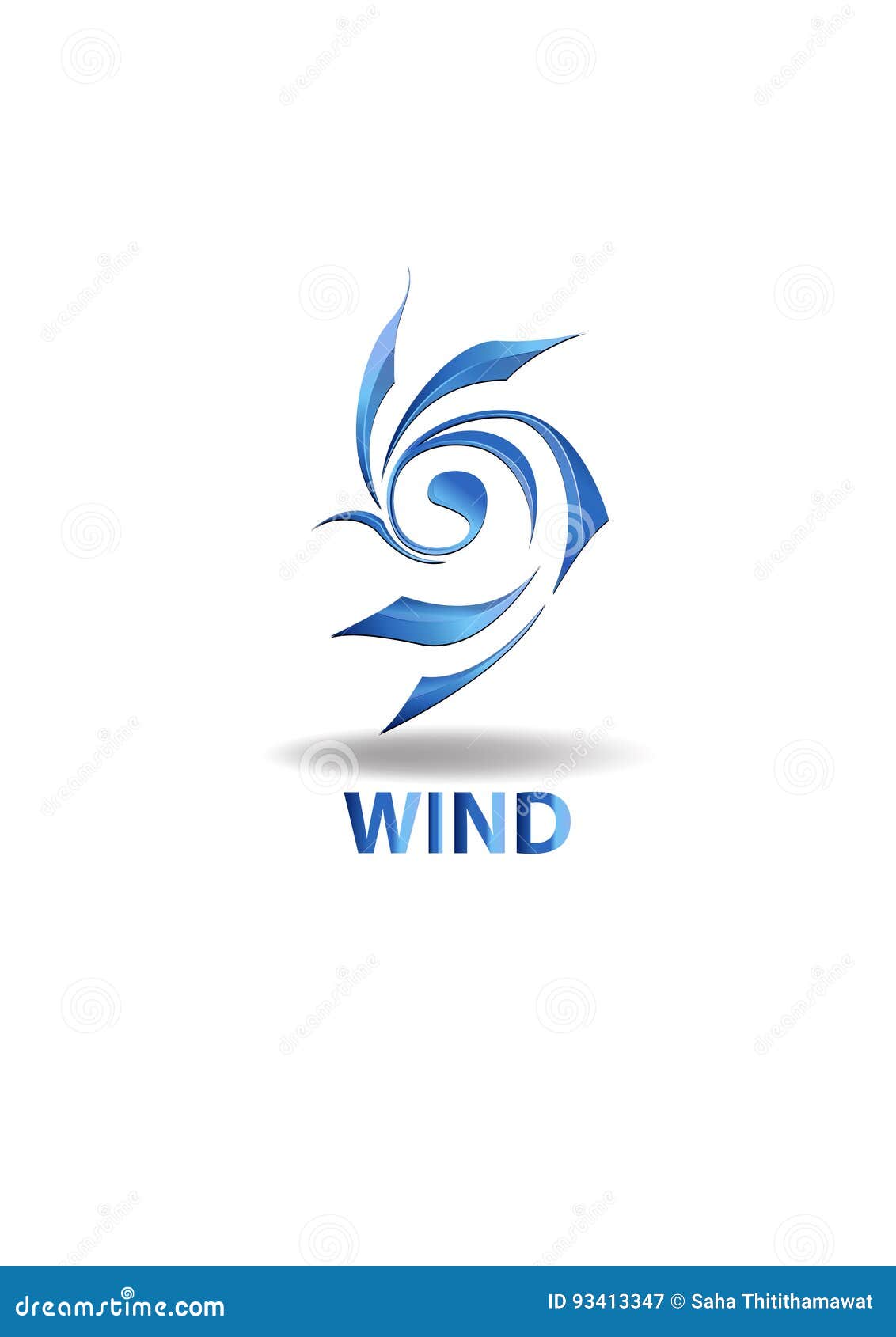 LOGO_WIND stock vector. Illustration of gust, symbol - 93413347