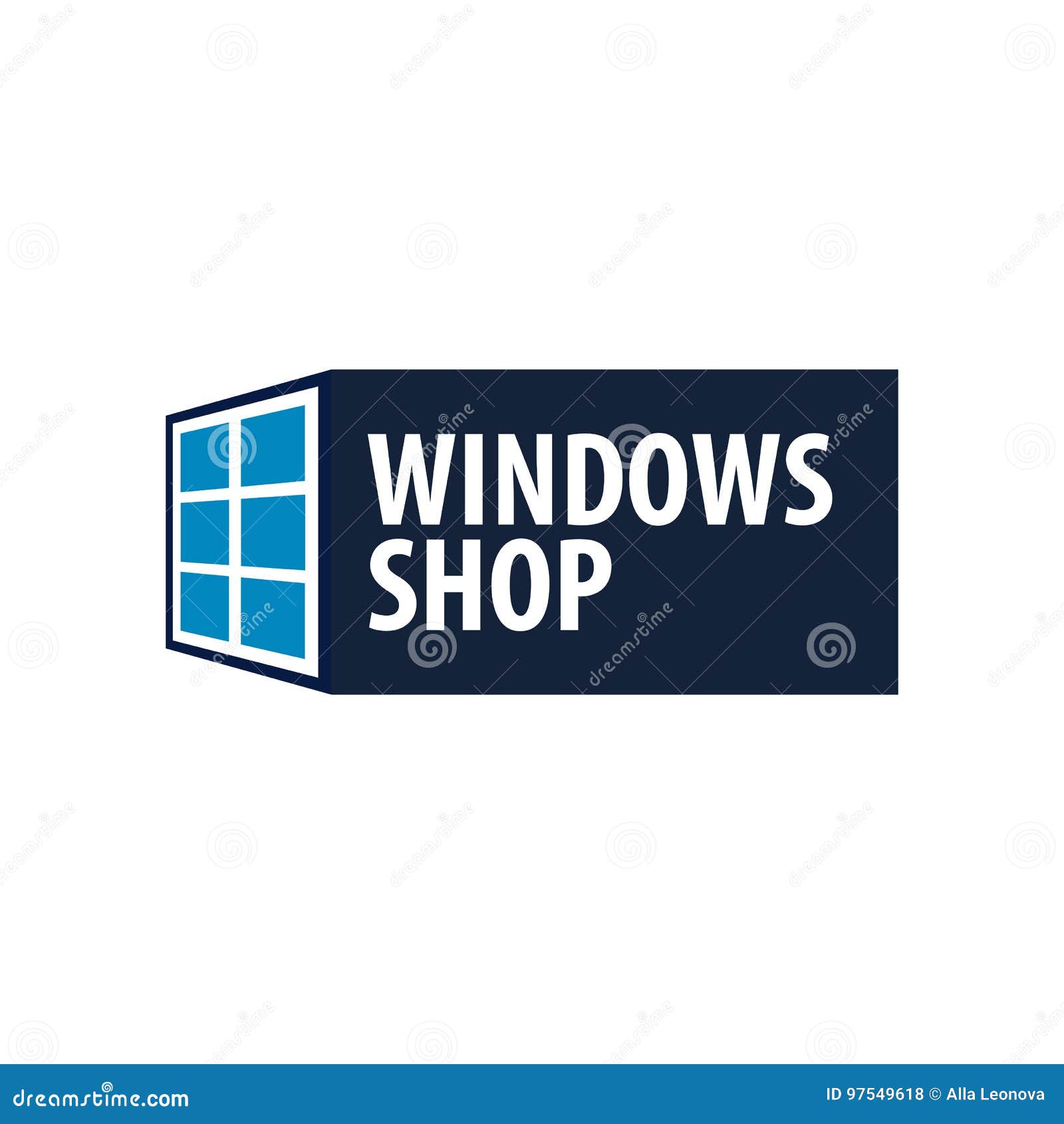 Logo Windows-opslag Installateursbedrijf Vector Illustratie Stock ...