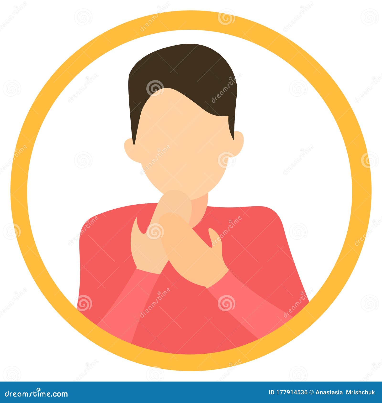 Logo of a Woman with a Sore Throat. Vector Illustration Stock ...