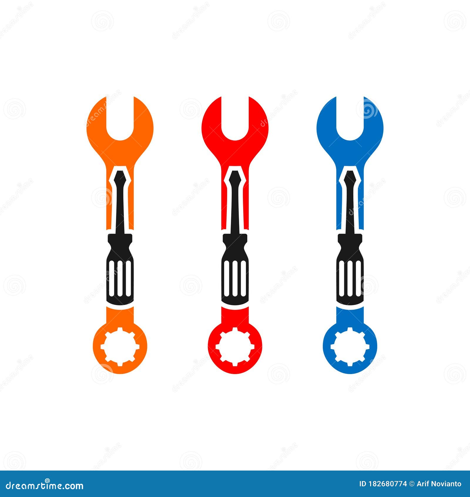 Logo Wrench and Screwdriver Stock Vector - Illustration of industry ...