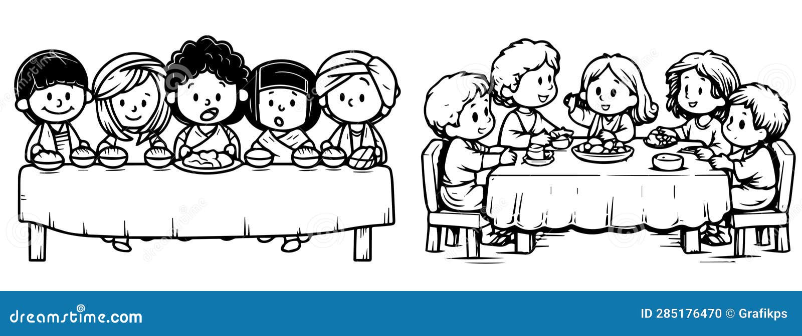 Last Supper, Vector Illustration on a White Background. Silhouette ...
