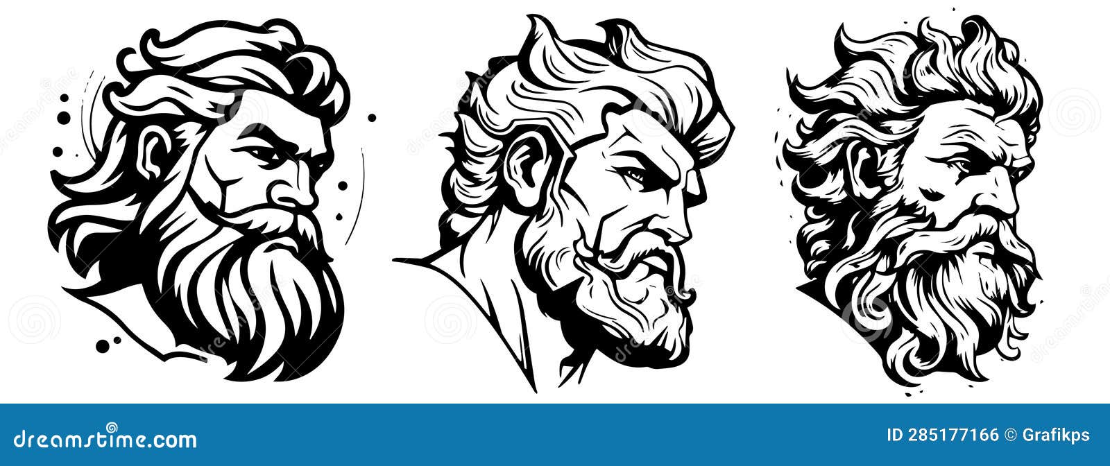 Greek Head Statue. Ancient Classic Face Sculpture Of Greece God In ...