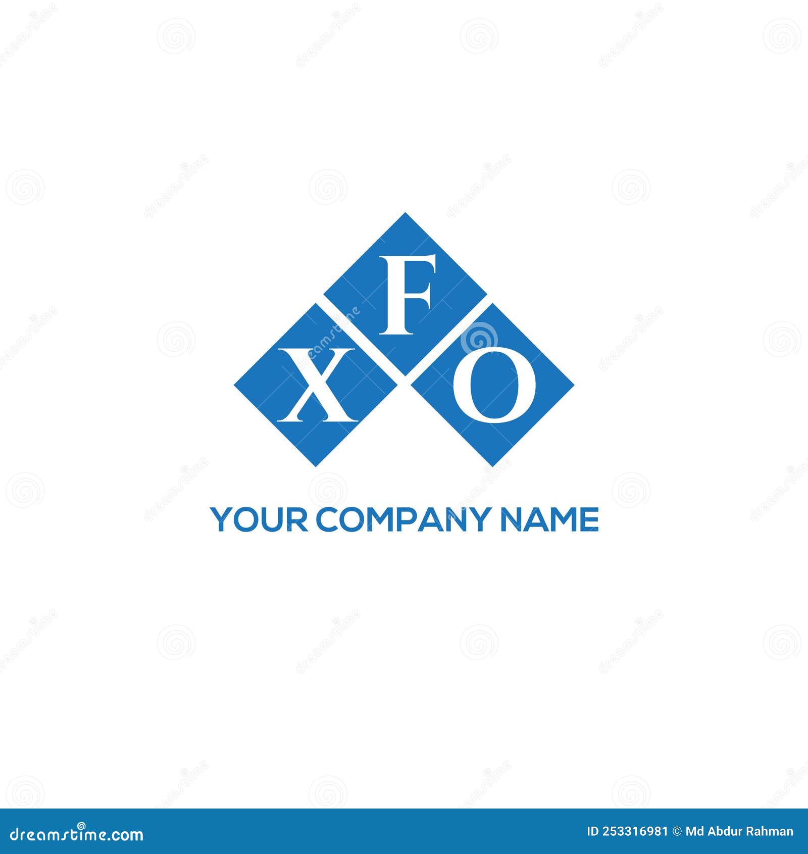 Logo Xfo Lettre Sur Fond Blanc. Xfo Design Lettre Initiales. Conception ...