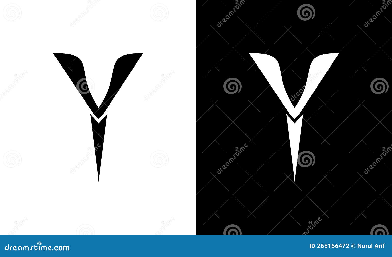 Logo Y and V stock vector. Illustration of logo, hand - 265166472