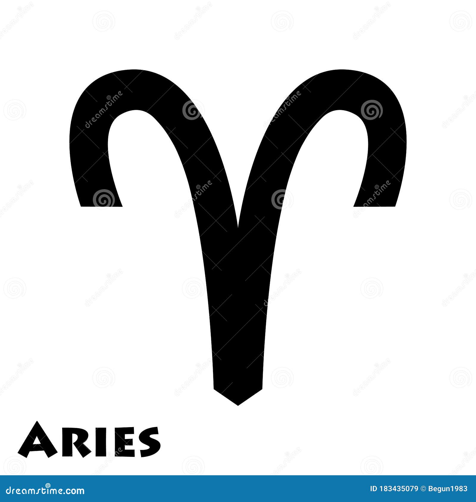 Logo of the Zodiac Sign Aries in a Vector. Stock Vector - Illustration ...