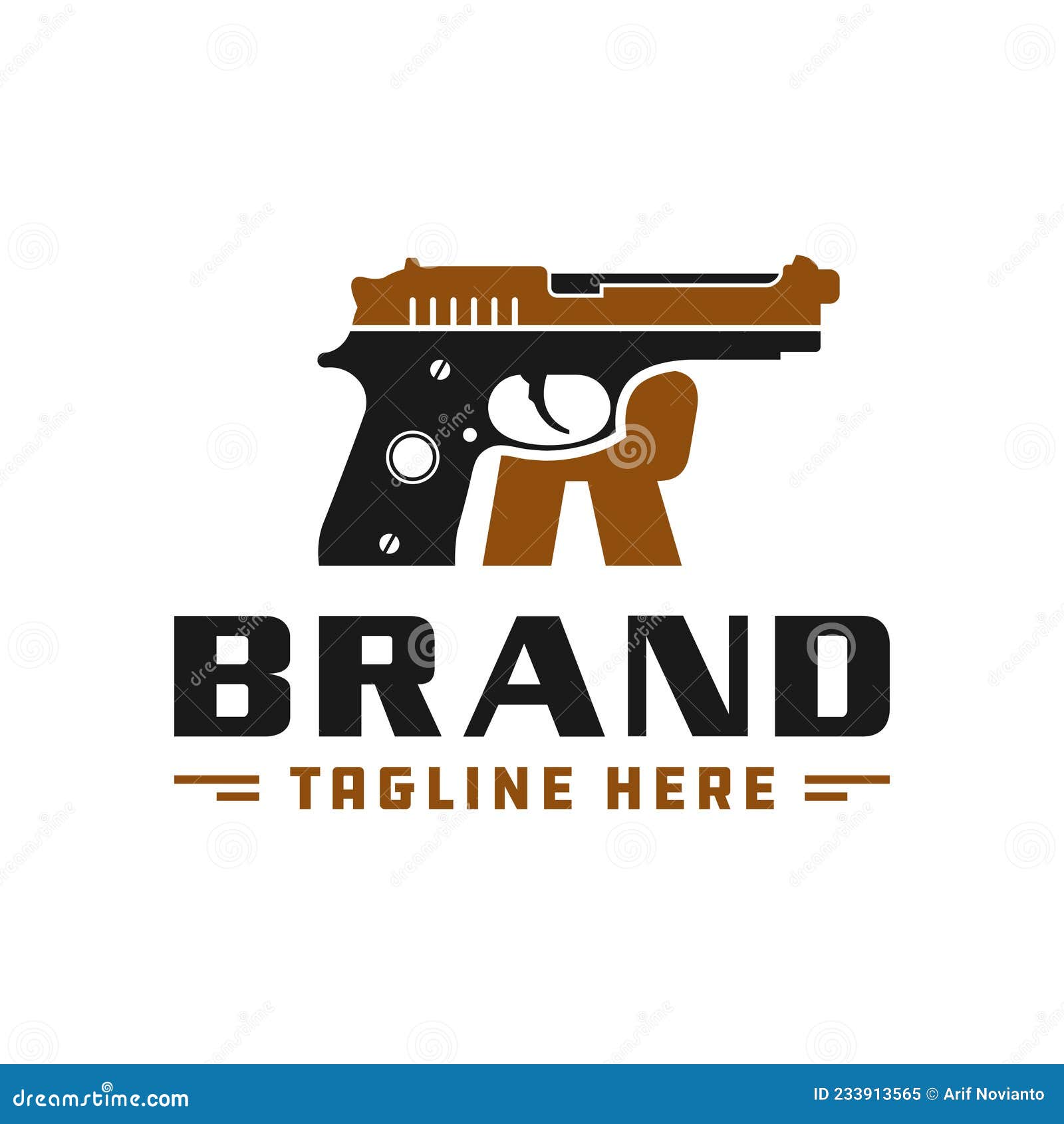 Logo Zur Inspiration Von Waffen Mit Buchstaben Oder Vektor Abbildung ...