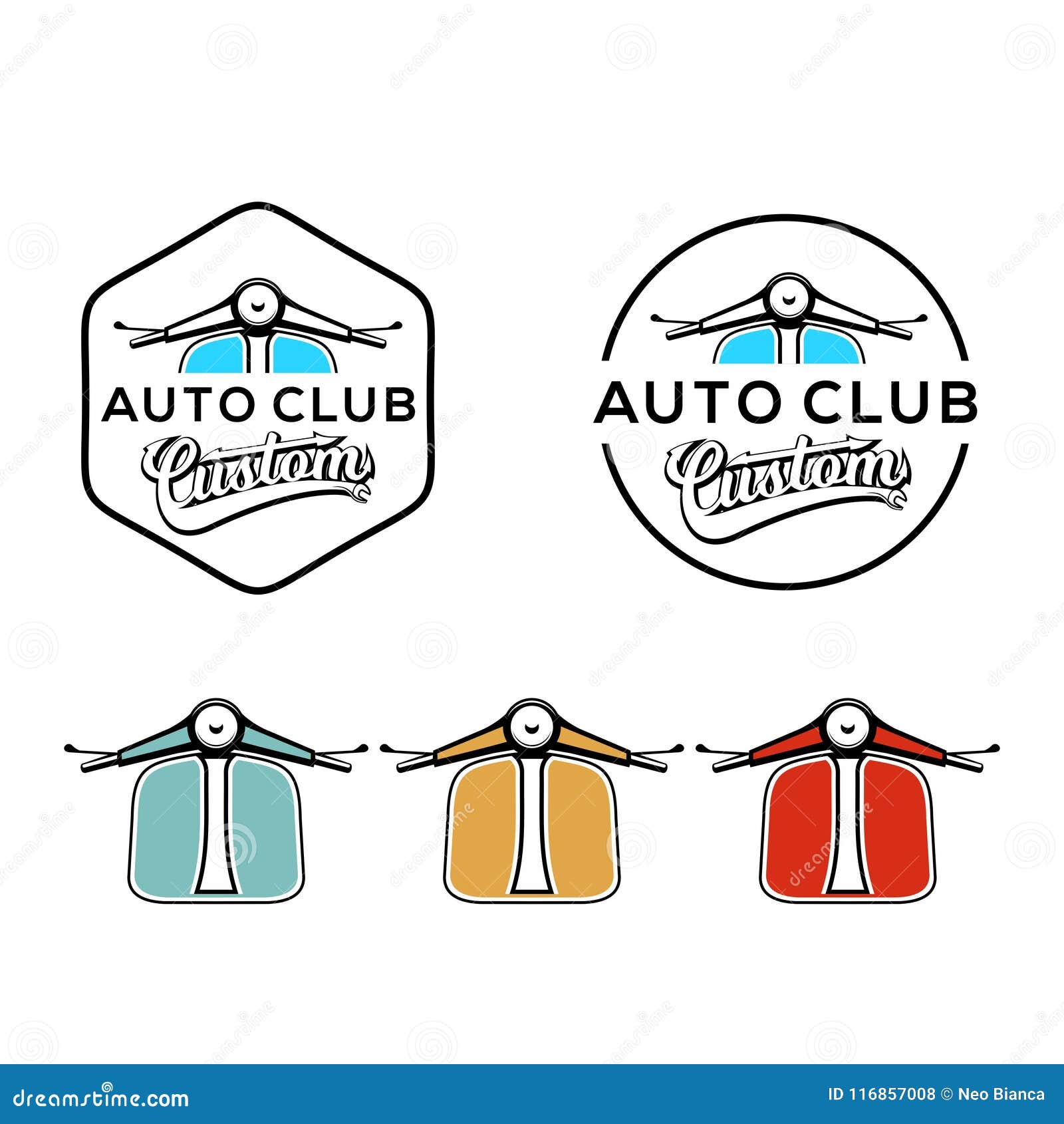 Auto Club Custom Logo Vector Stock Vector - Illustration of city ...