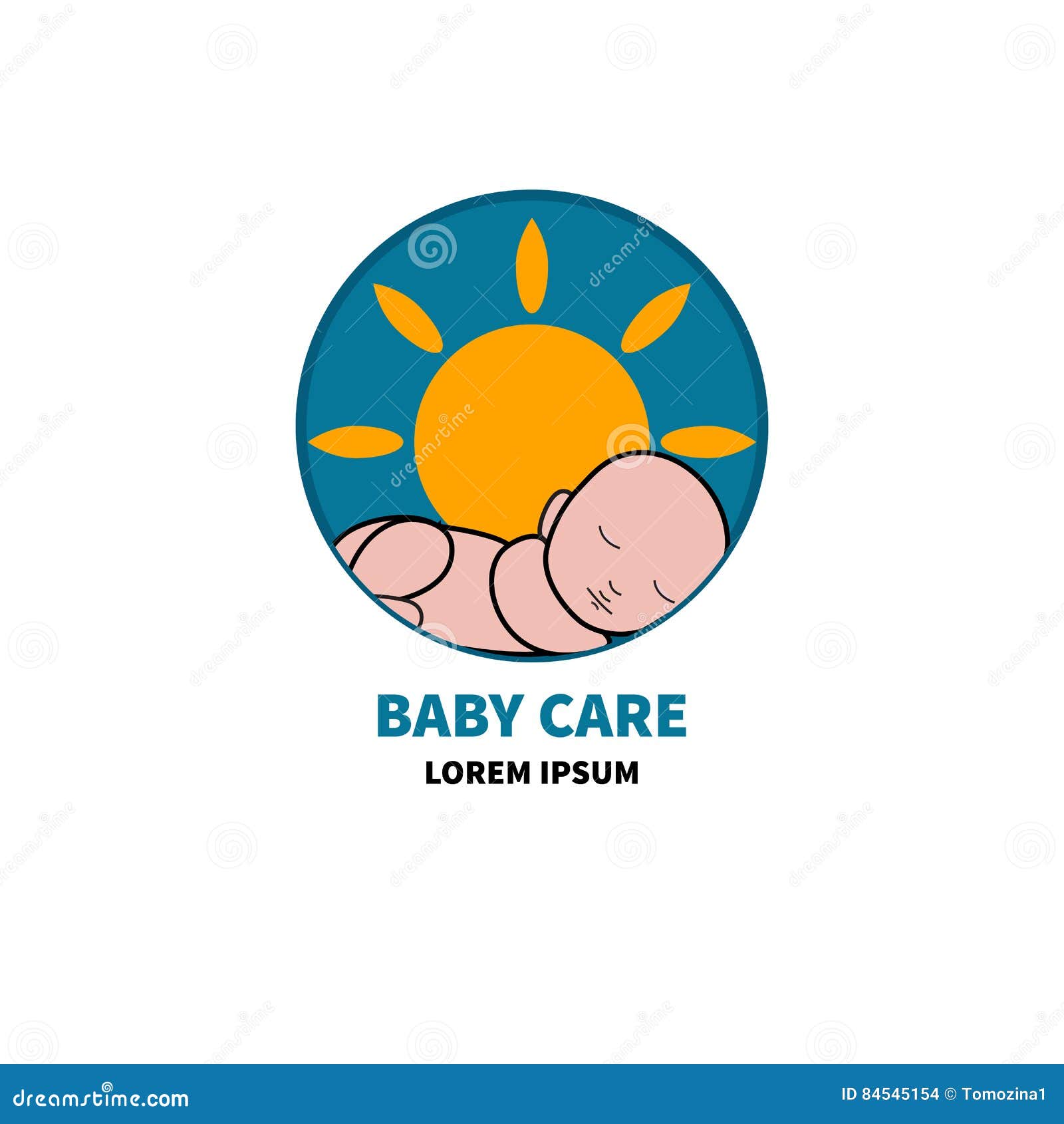 Logoen Behandla Som Ett Barn Omsorg Vektor Illustrationer ...