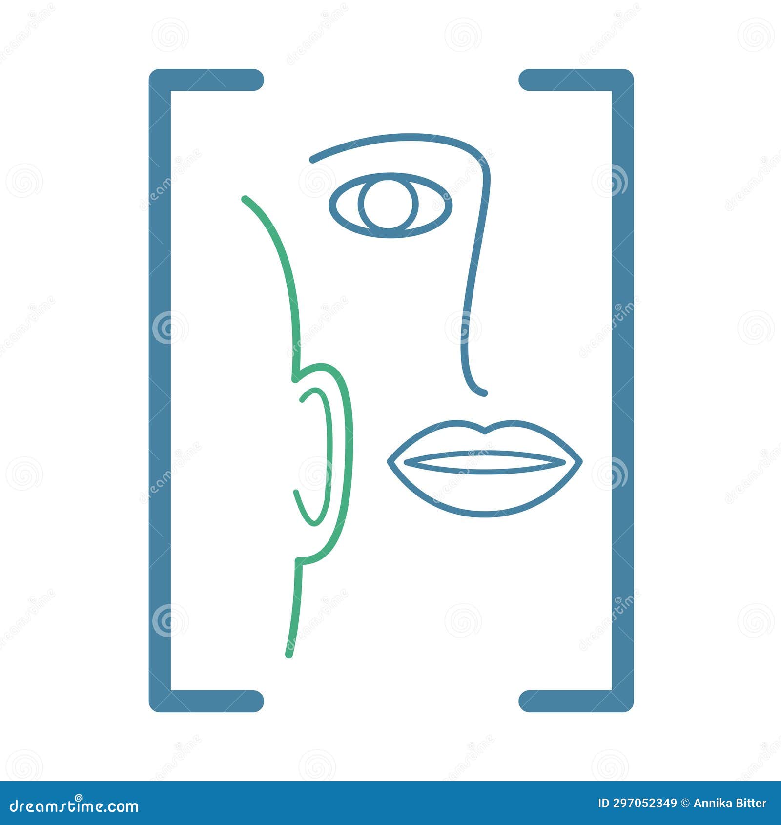 Logopaedia Logo with Face and Ear Stock Illustration - Illustration of ...