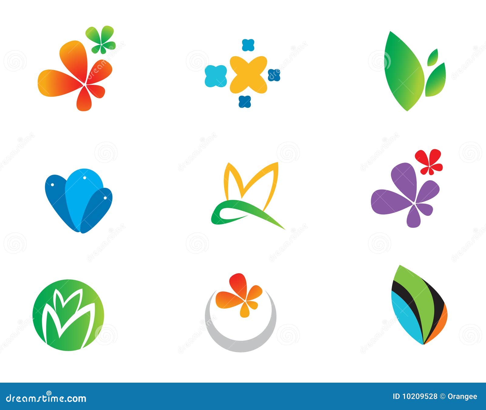 Variety of Natural Theme Logos Stock Vector - Illustration of companies ...