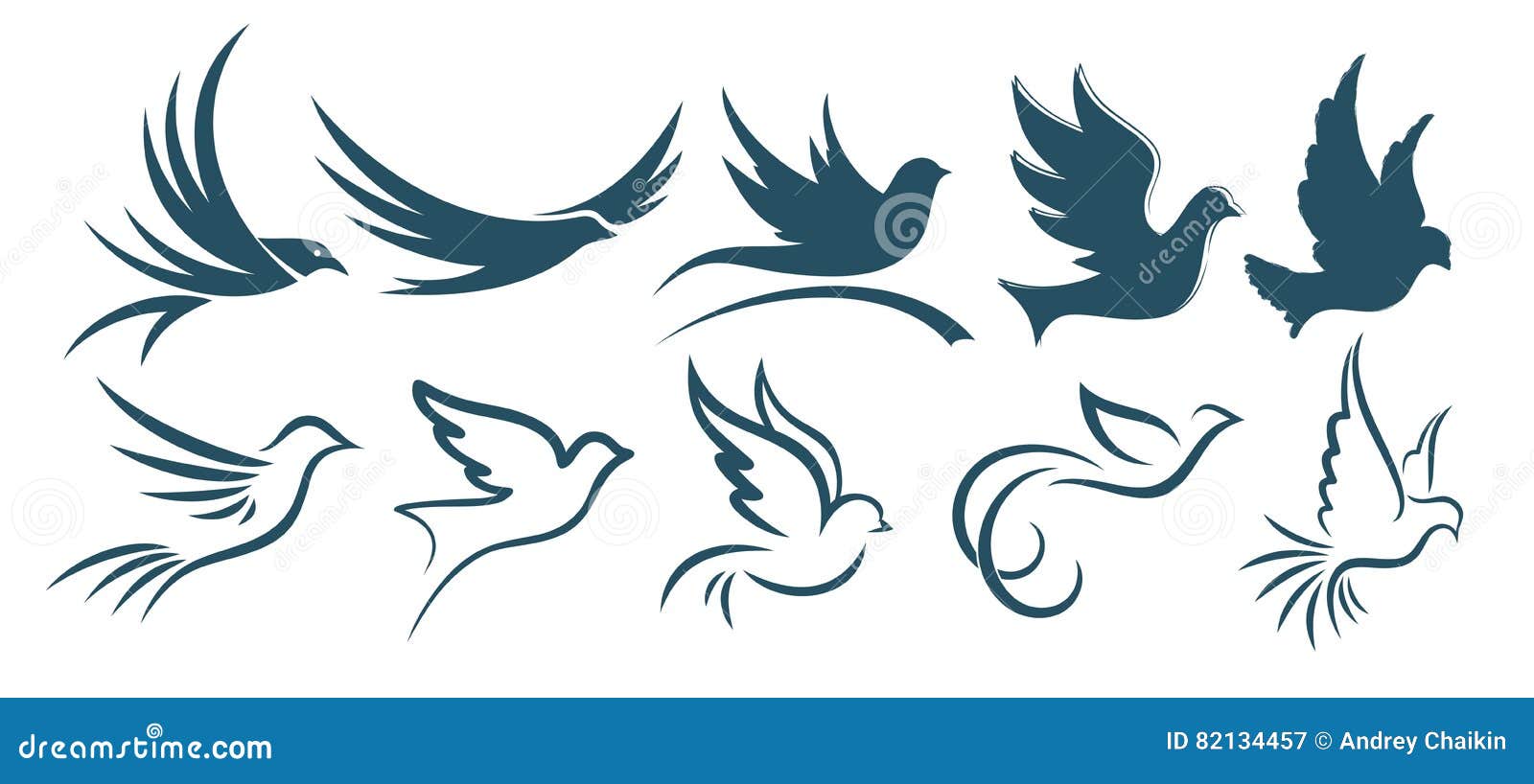 Logos Birds. Cartoon Vector | CartoonDealer.com #82134457