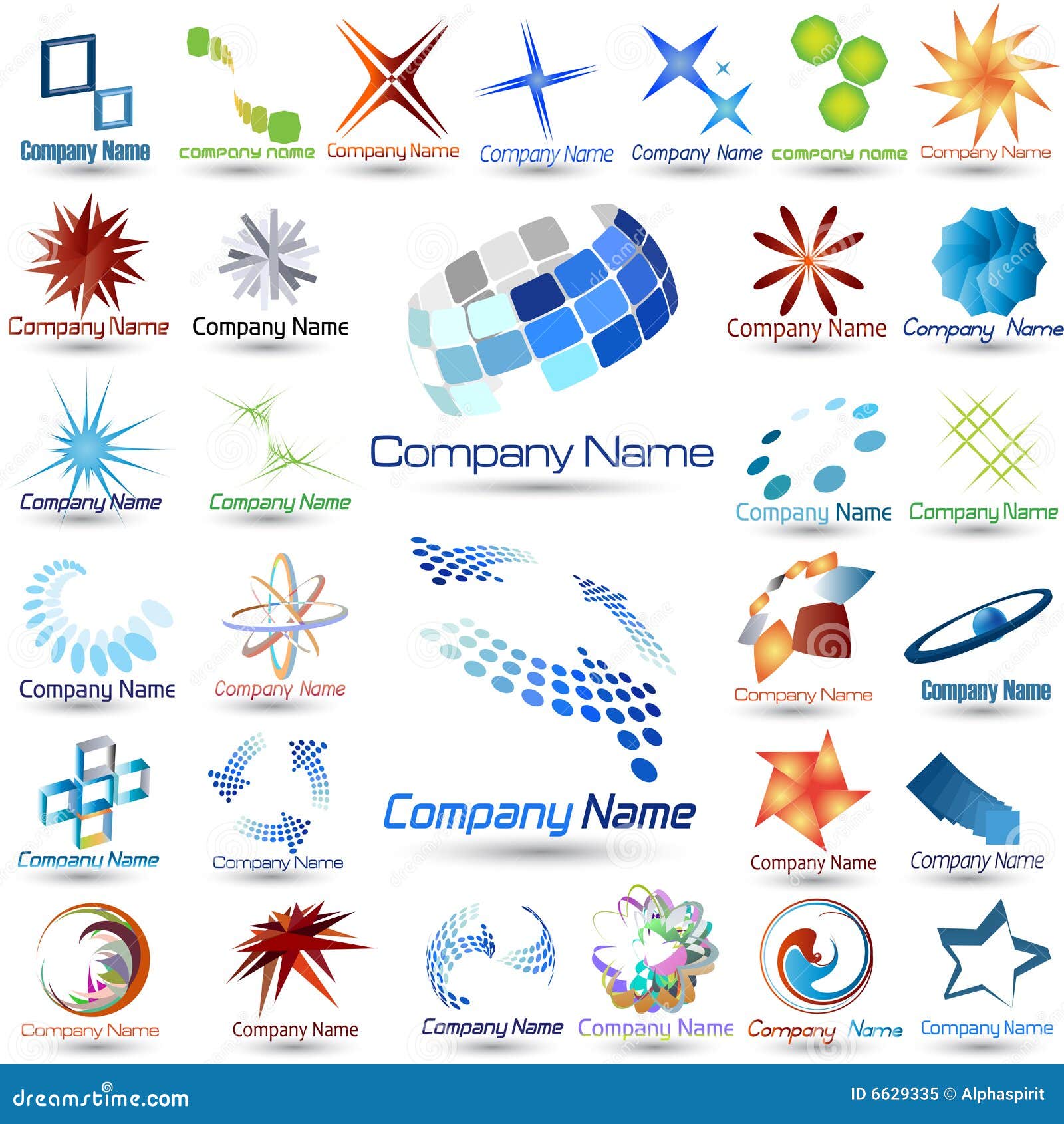 Logos collection stock vector. Illustration of floral - 6629335