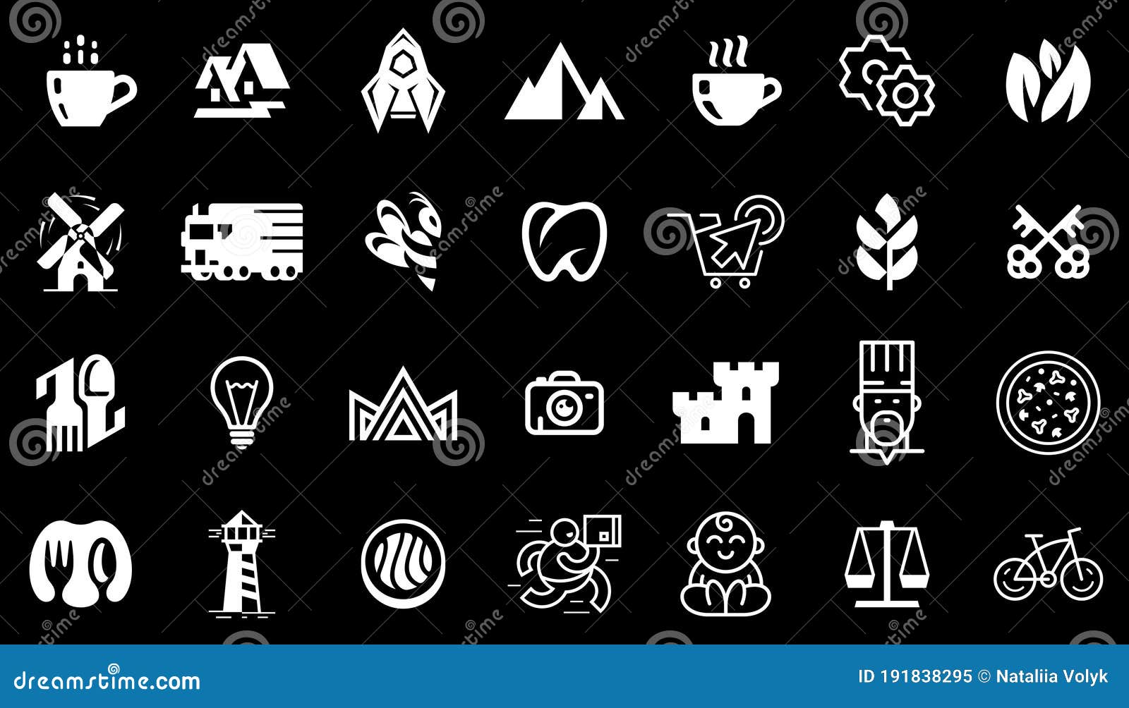 Logos collection stock vector. Illustration of logotype - 191838295