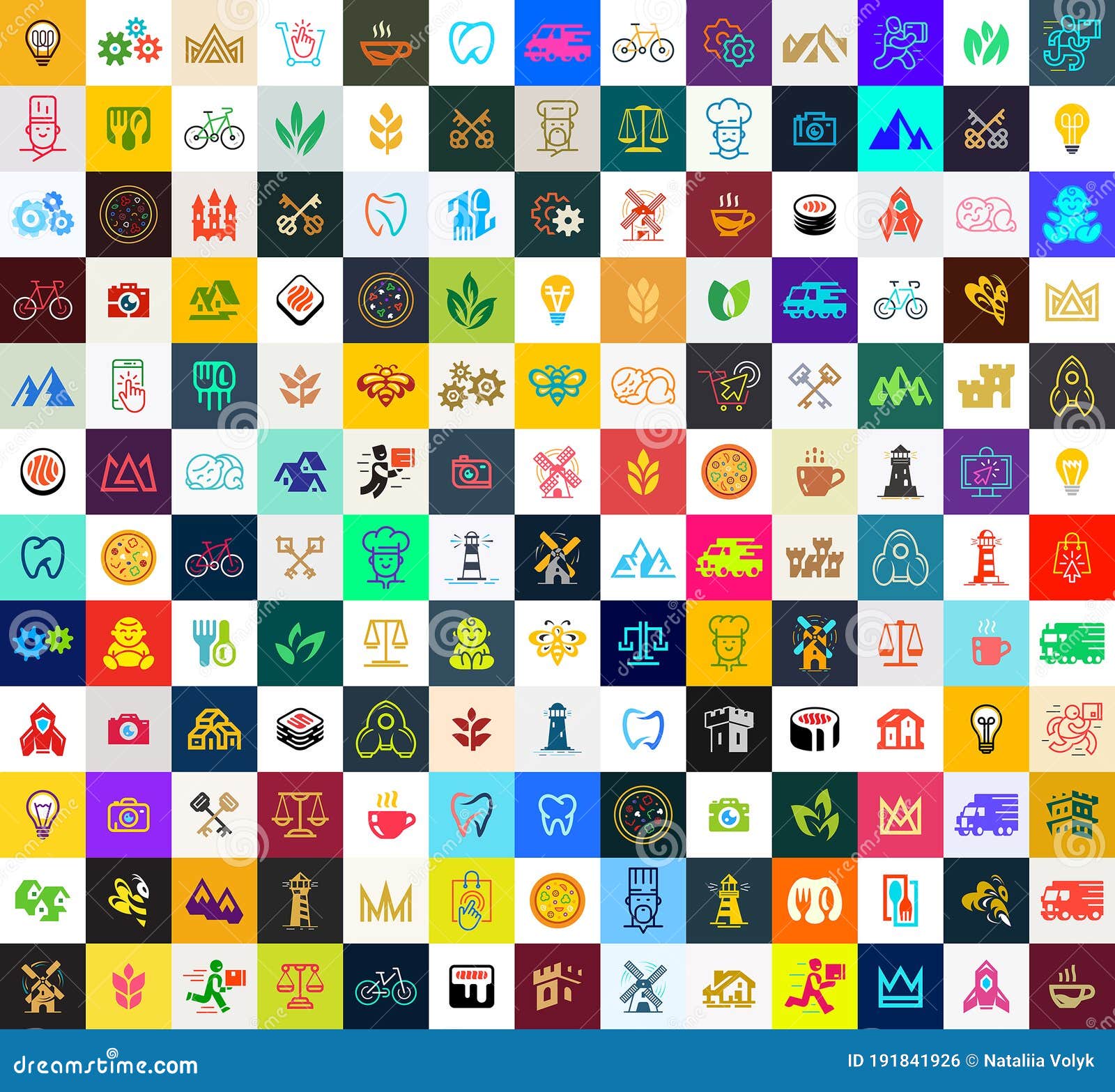 Logos collection stock vector. Illustration of icon - 191841926