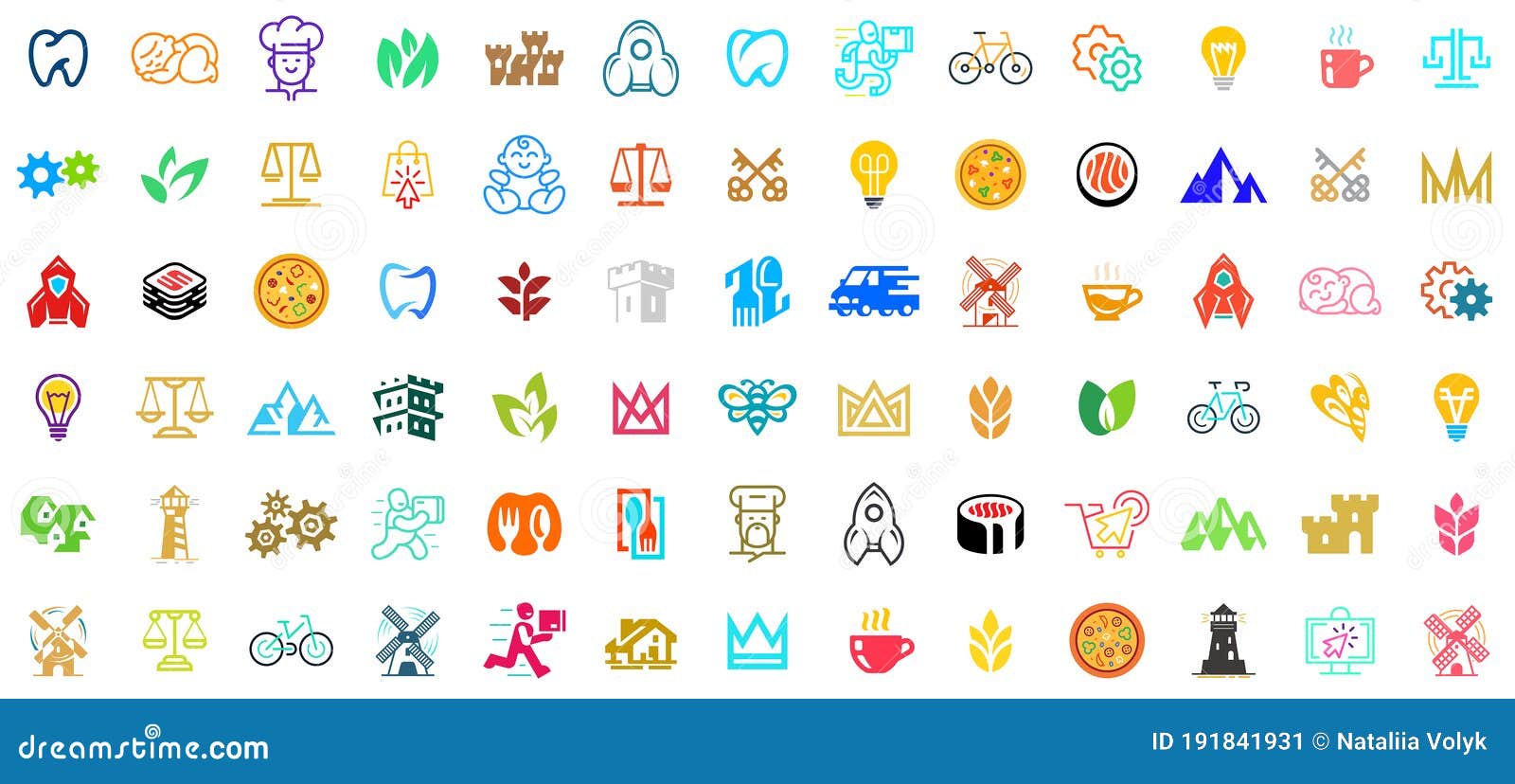 Logos collection stock vector. Illustration of logo - 191841931