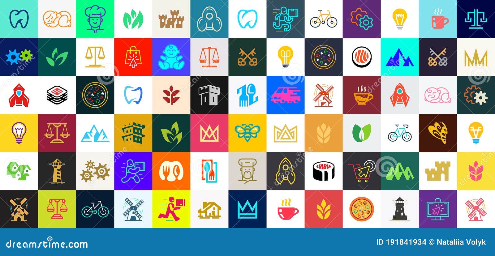 Logos collection stock vector. Illustration of badge - 191841934