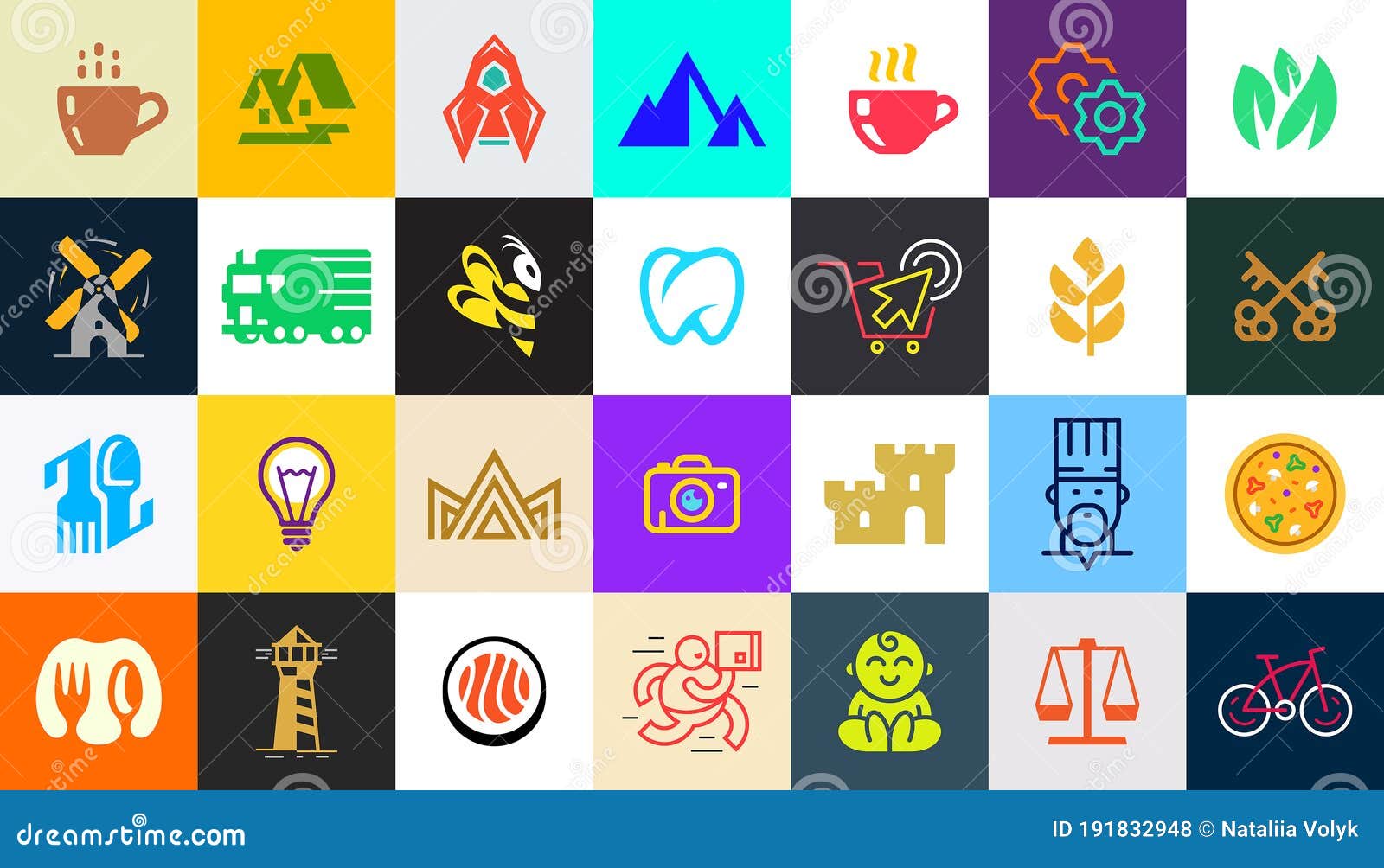 Logos collection stock vector. Illustration of element - 191832948