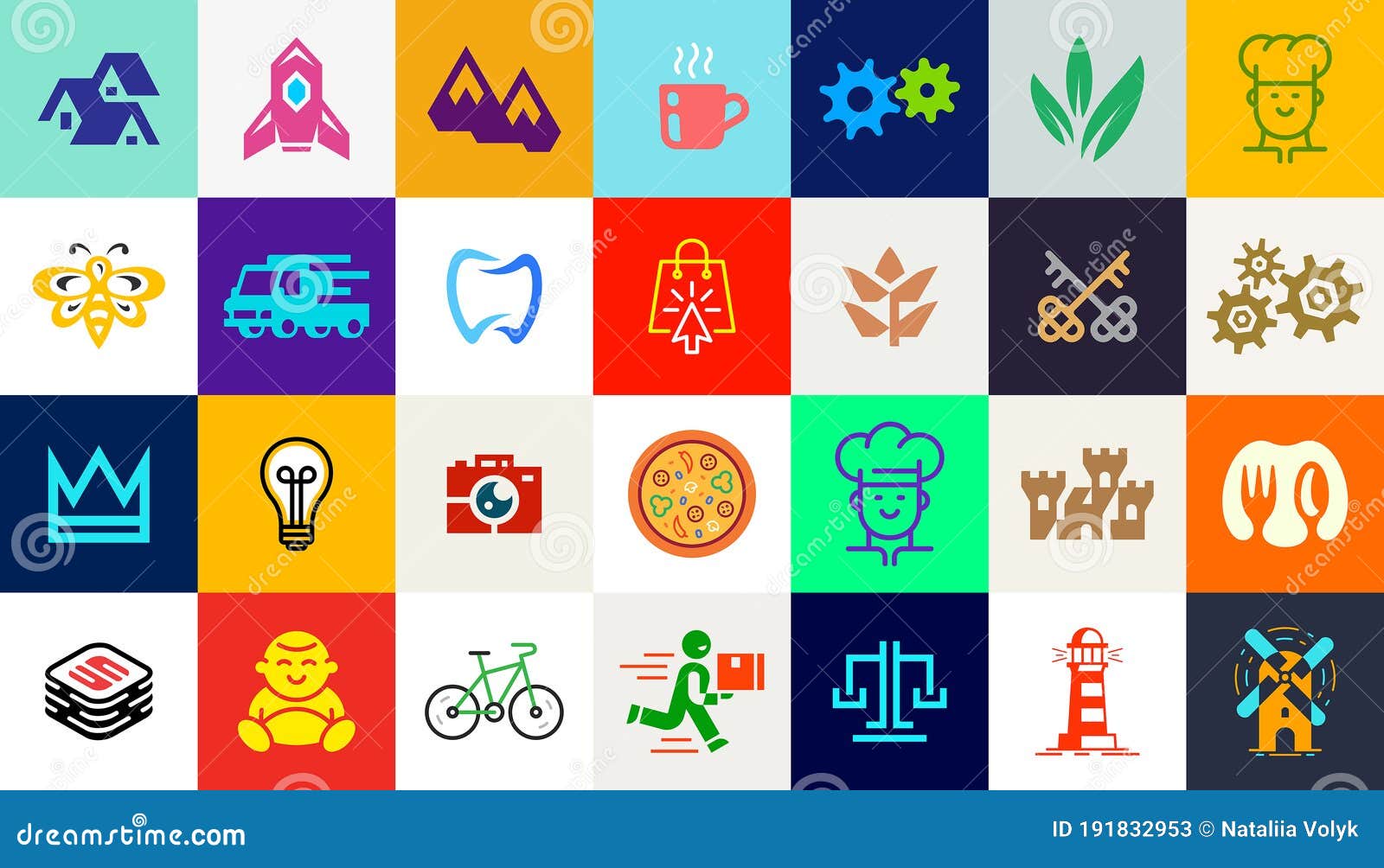 Logos collection stock vector. Illustration of symbol - 191832953