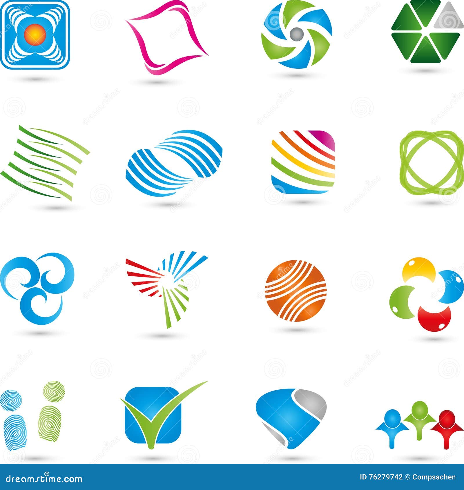 Logos, Collection, Multimedia, Service Stock Vector - Illustration of ...