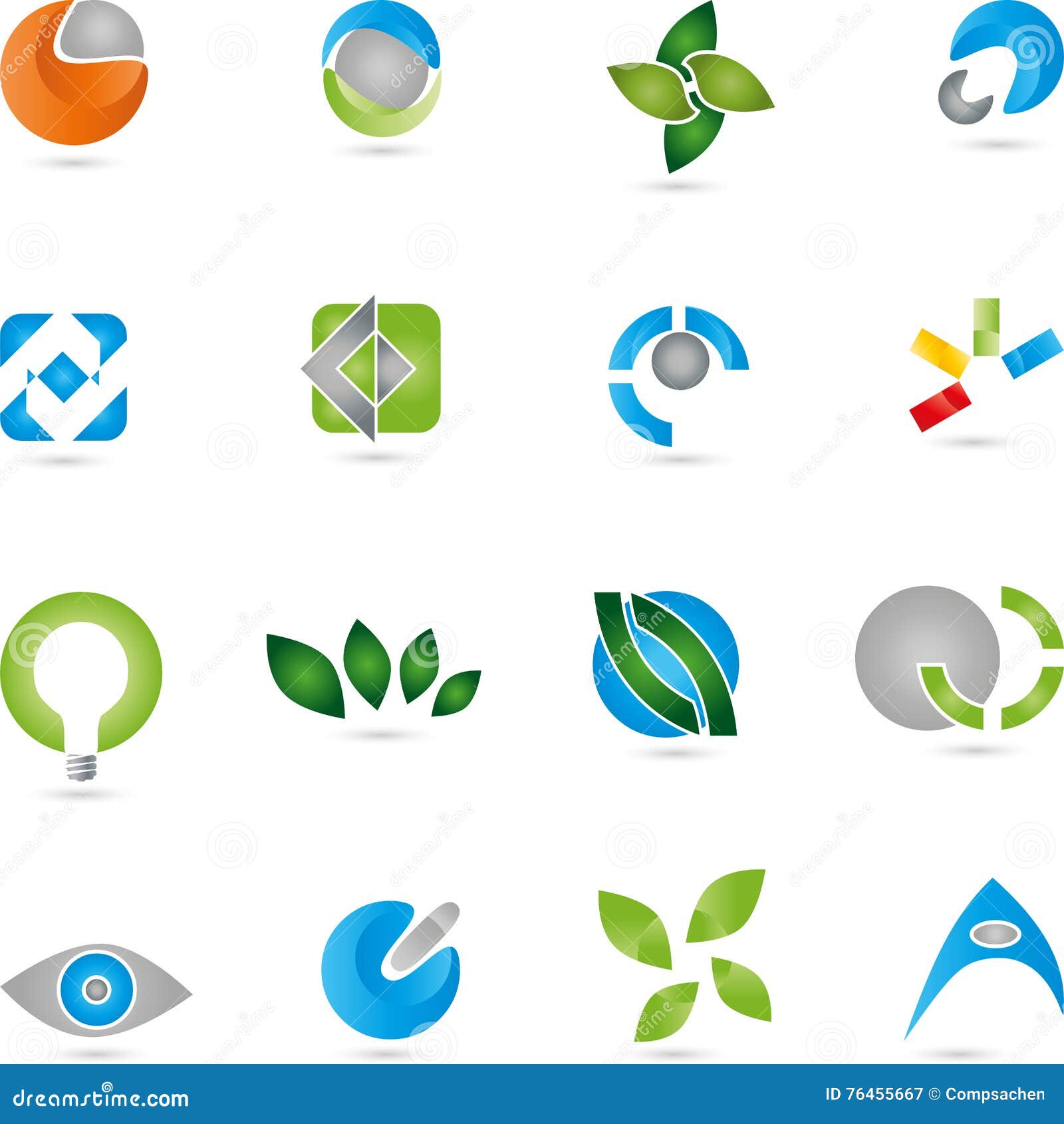 Logos, Collection, Services, it Stock Vector - Illustration of ...