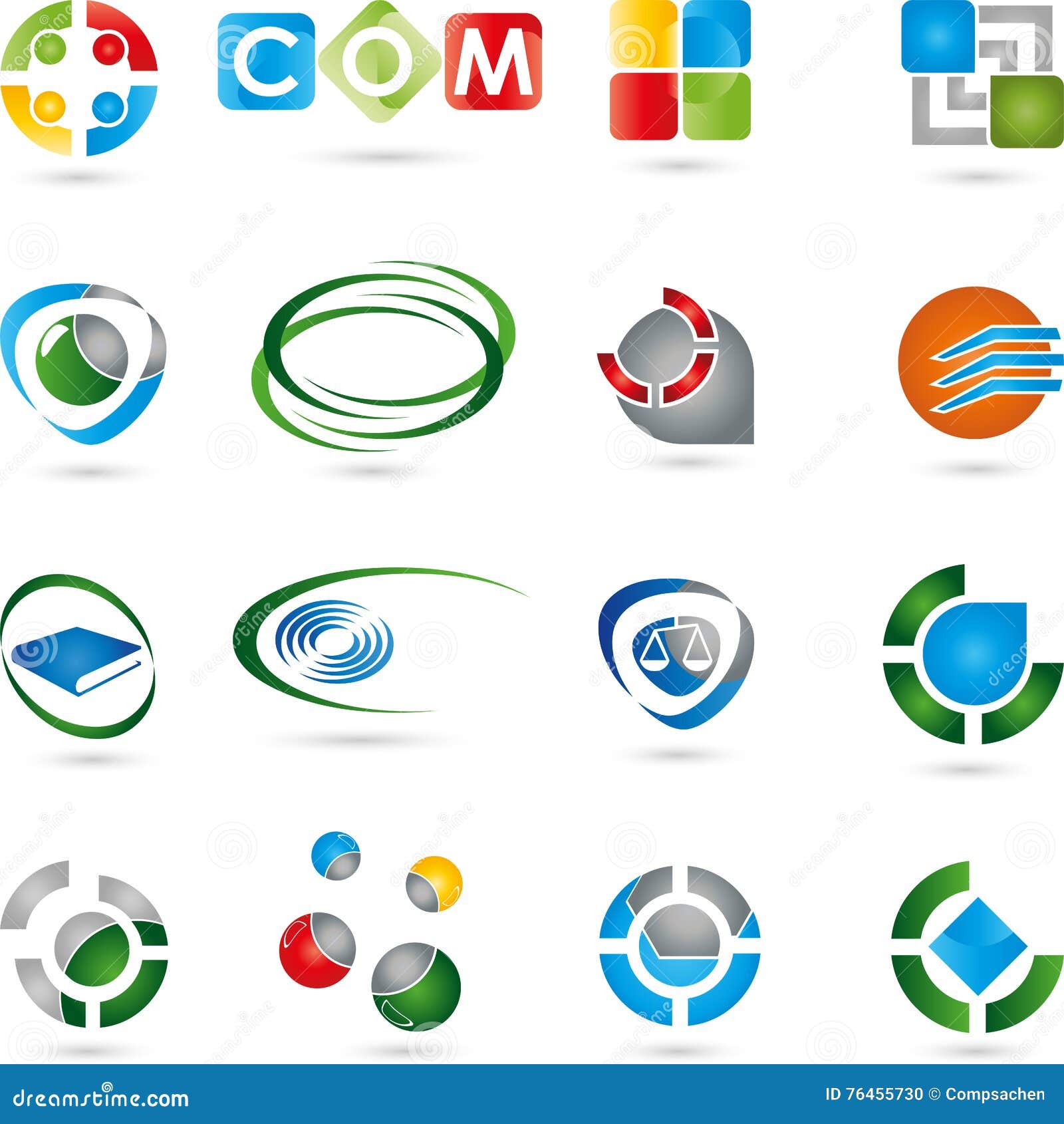 Logos, Collection, Services, it Stock Vector - Illustration of industry ...