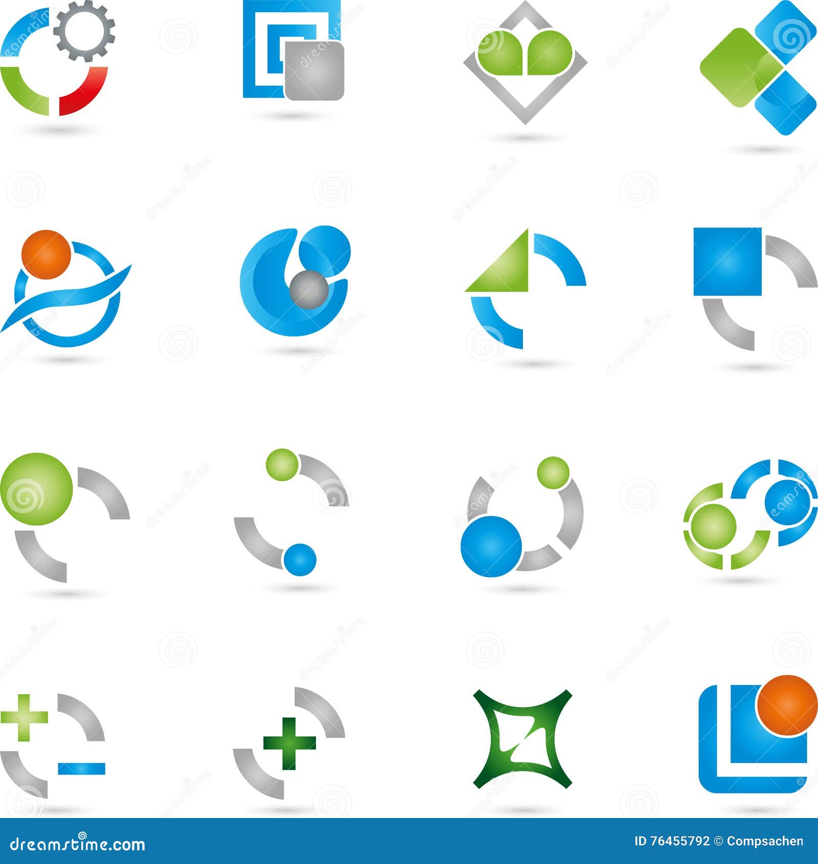 Logos, Collection, Services, it Stock Vector - Illustration of ...