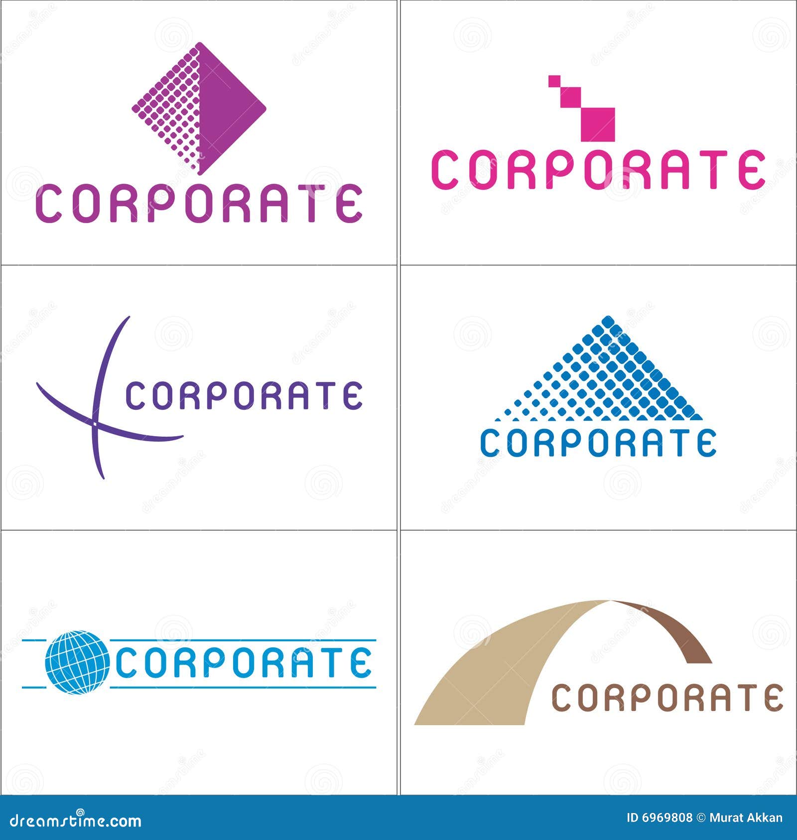 Logos de corporation illustration de vecteur. Illustration du ...