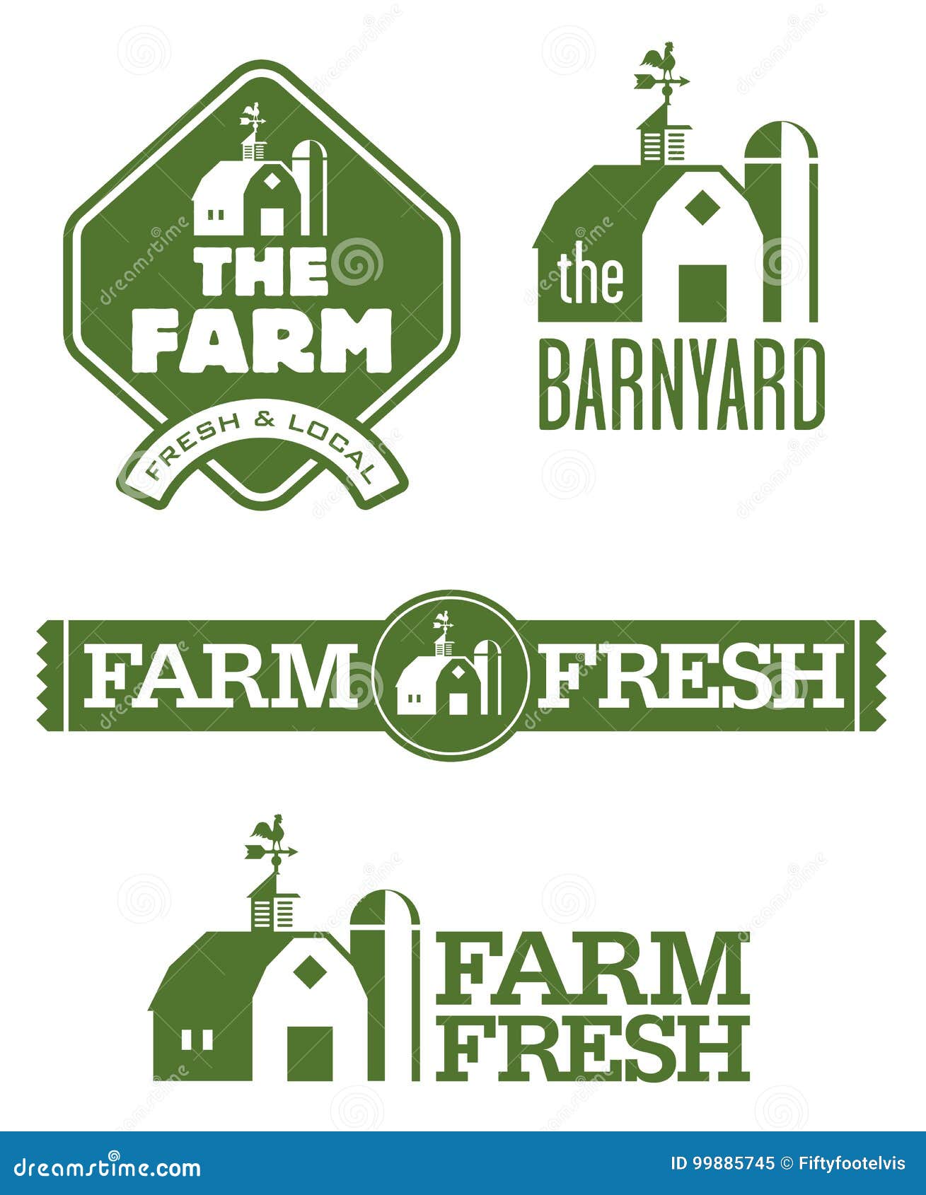 Logos De Ferme Et De Grange Illustration de Vecteur - Illustration du ...