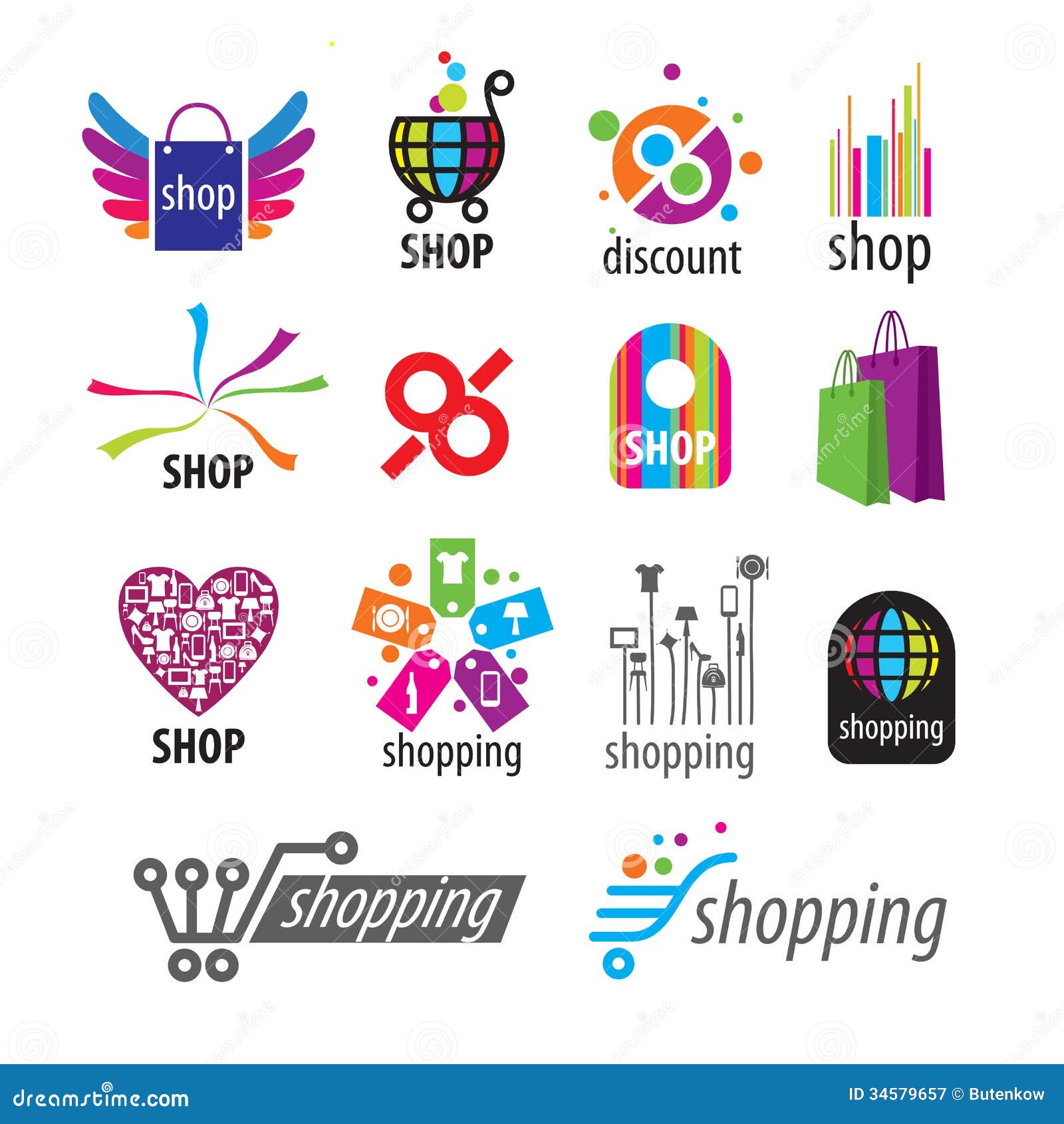 Logos De Vecteur Et Remises D'achats Illustration de Vecteur ...