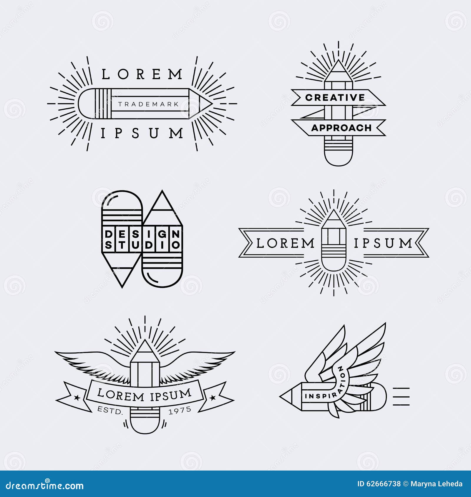 Logos del profilo messo illustrazione vettoriale. Illustrazione di arte ...