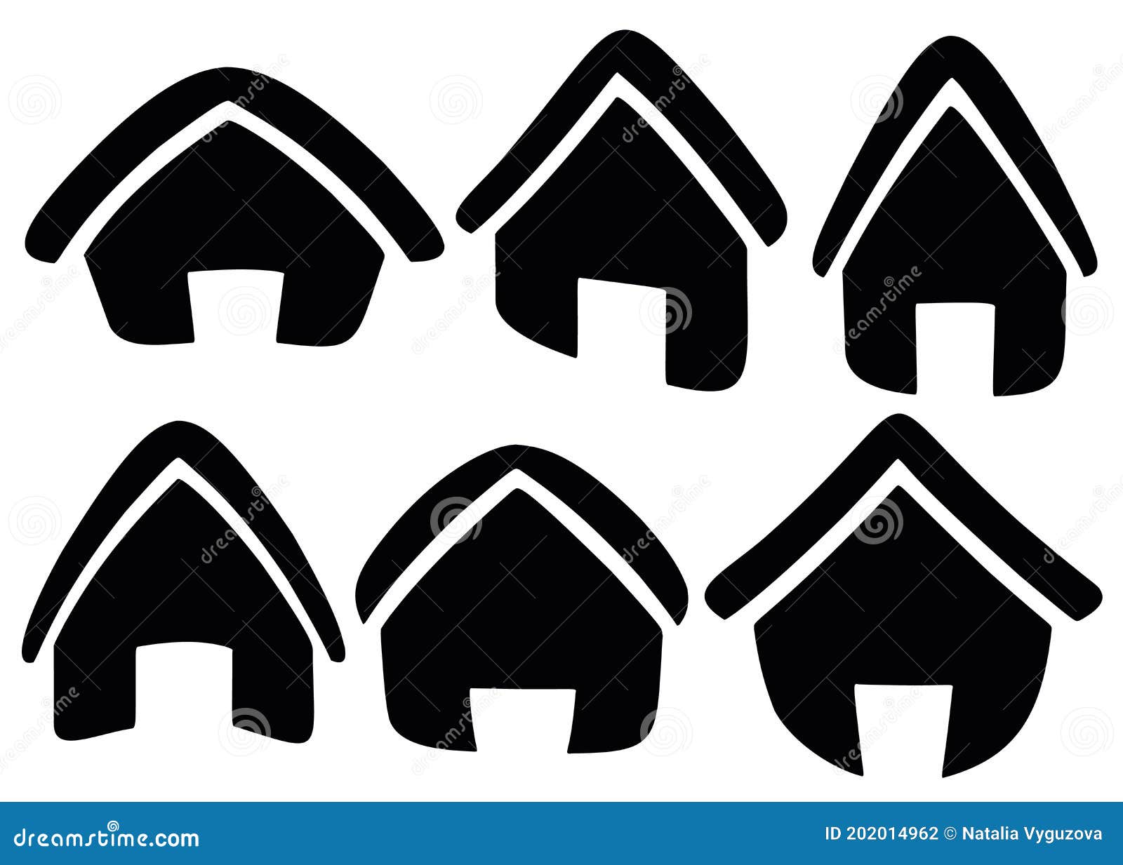 Logos and Emblems of Houses in a Set. Stock Vector - Illustration of ...