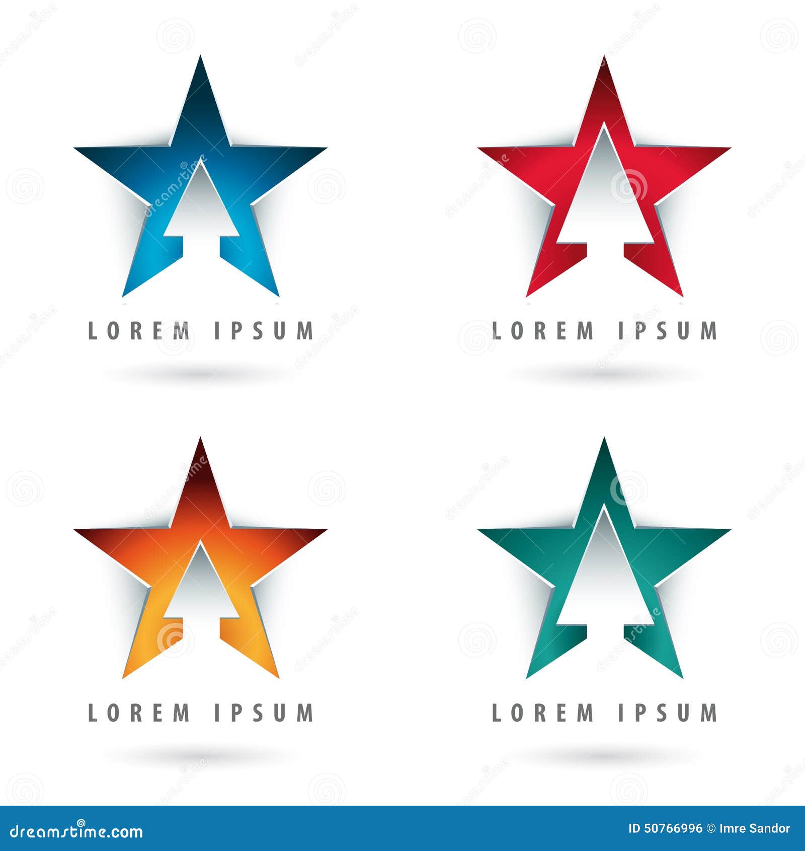 Logos a forma di stella illustrazione vettoriale. Illustrazione di ...