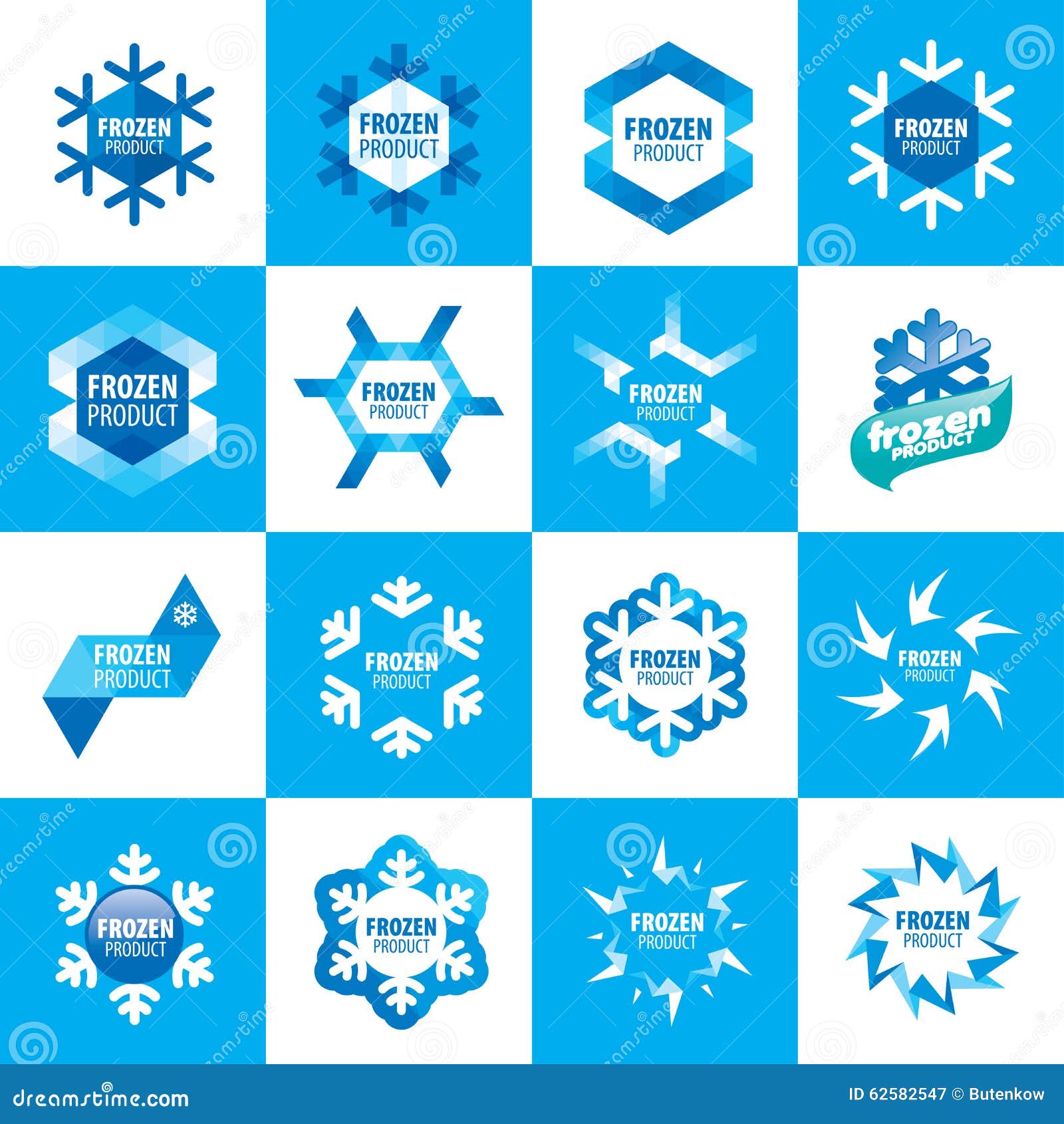 Logos for frozen products stock vector. Illustration of backgrounds ...