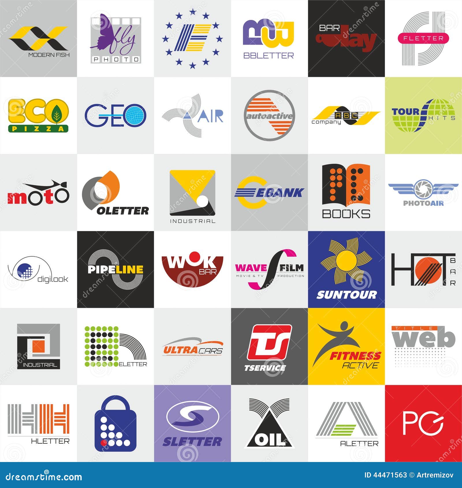 36 Logos Gratuits Grand Paquet - Logo Templates Illustration de Vecteur ...