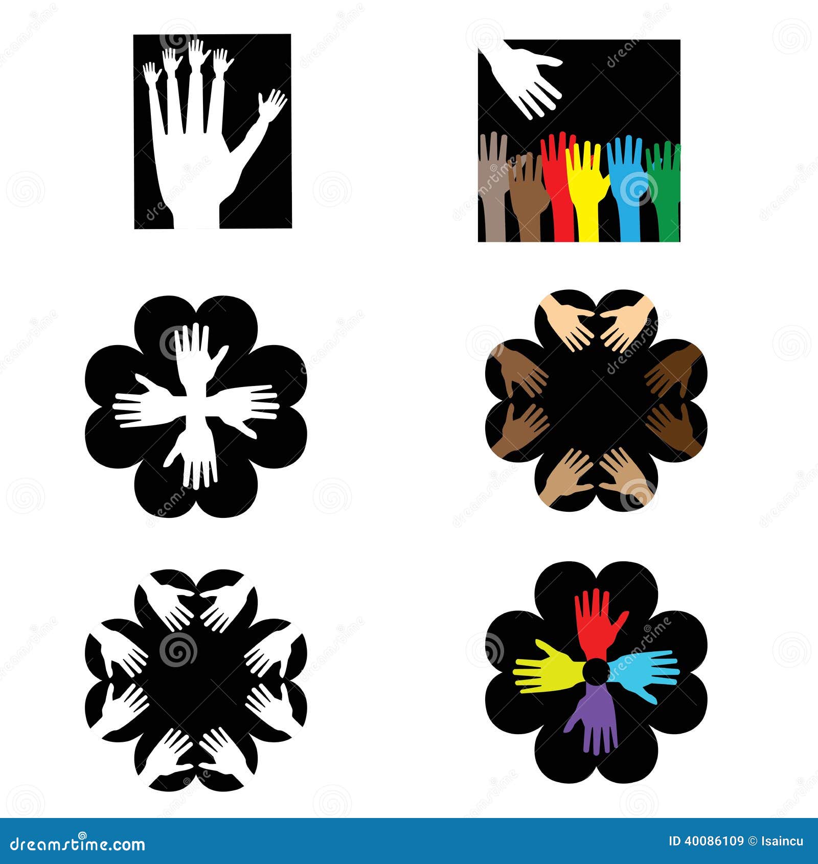 Logos With Hands Cartoon Vector | CartoonDealer.com #40086109