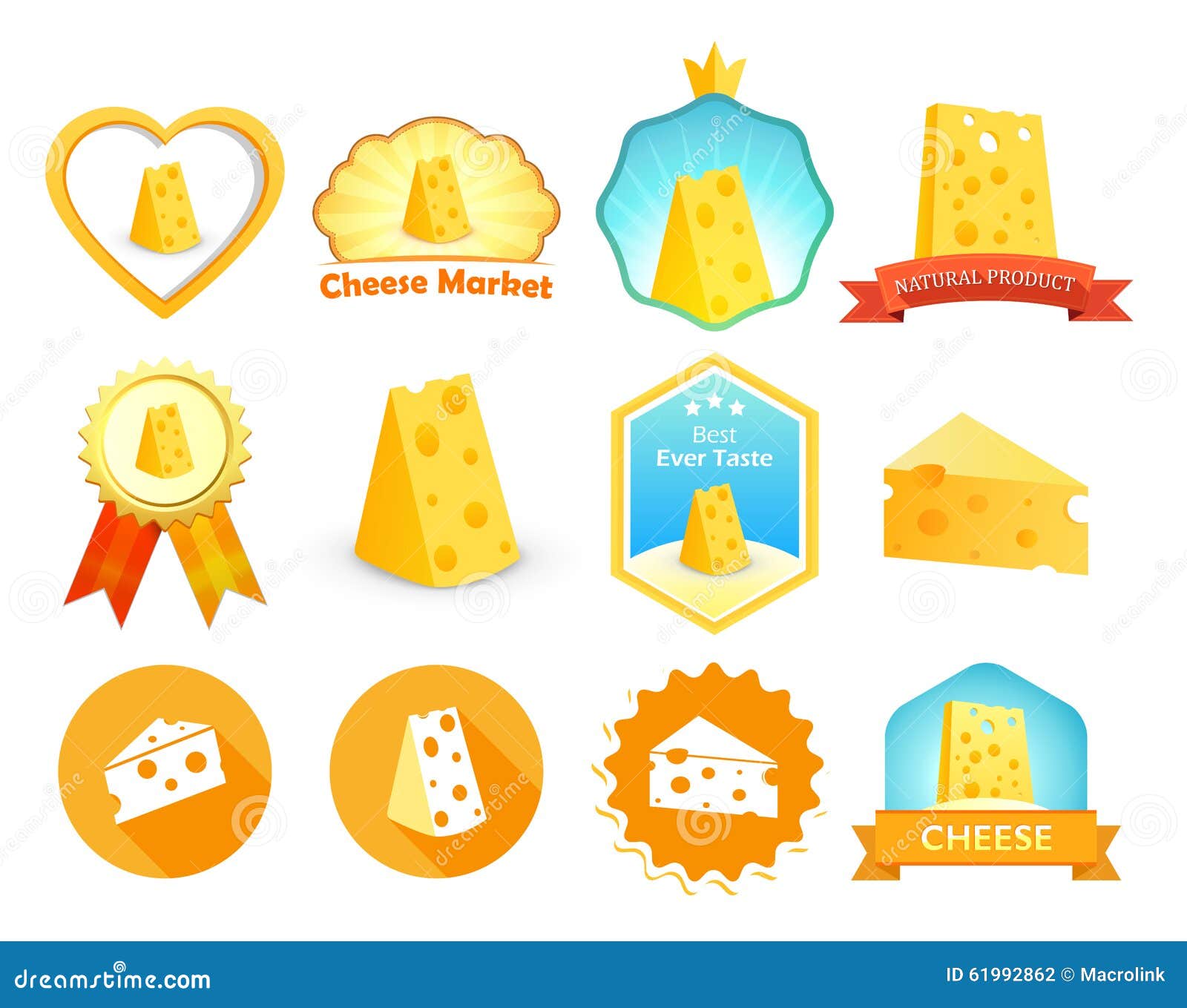 Logos with Illustration of Cheese Stock Vector - Illustration of swiss ...