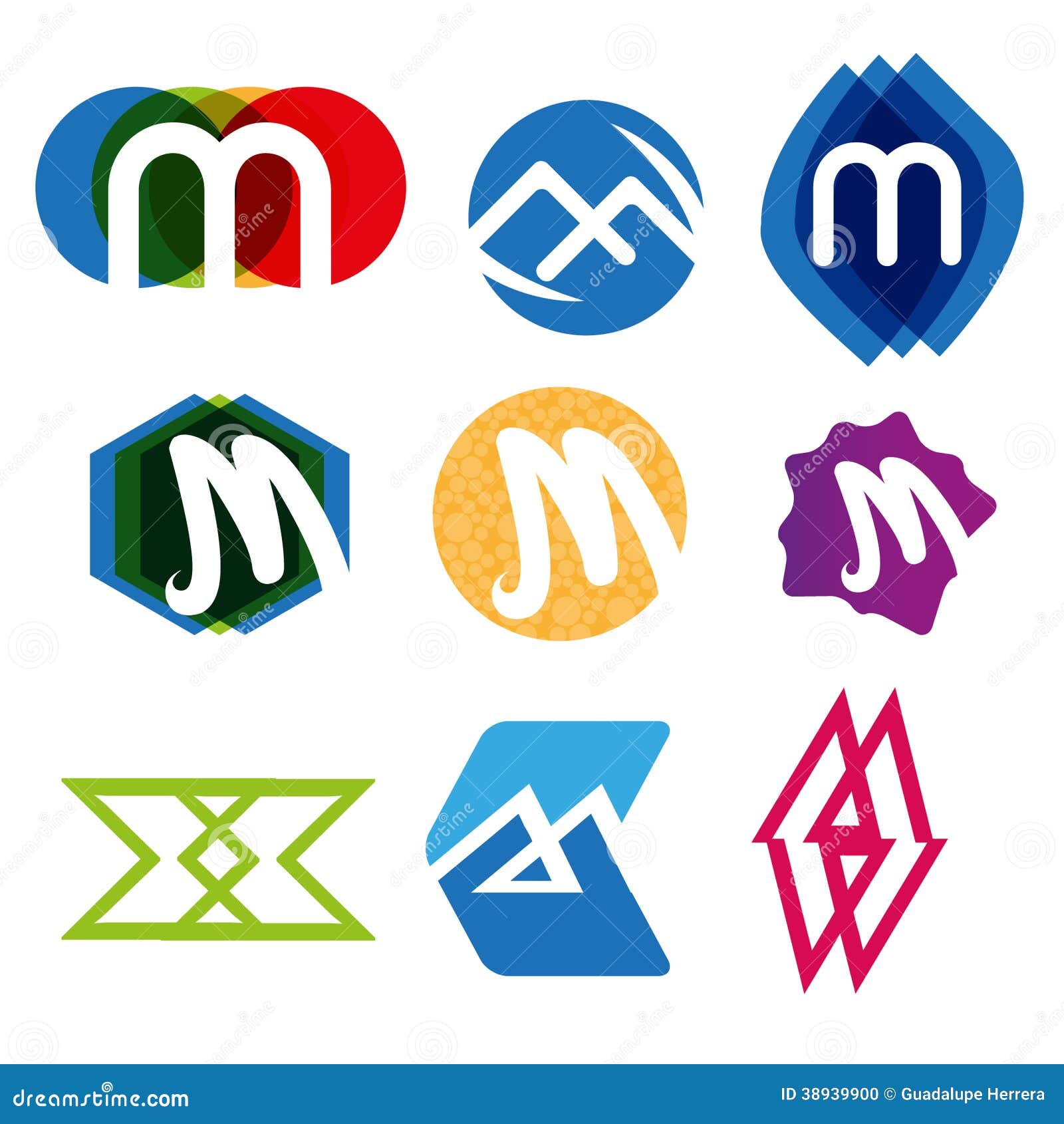 Blue Letter M Logos