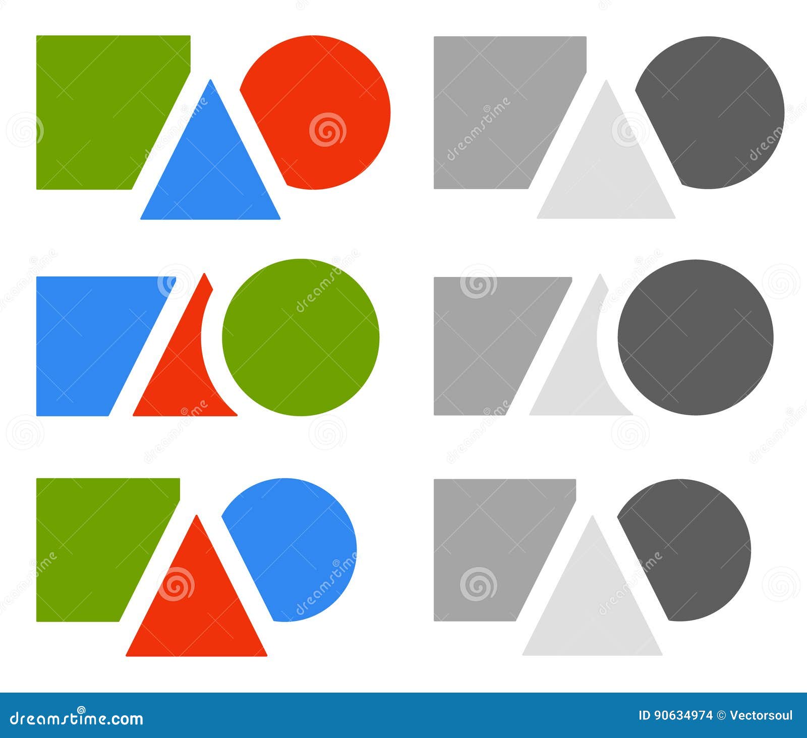 Logos, Logotypes for Different Uses. Flat Shape Logo Template Stock ...