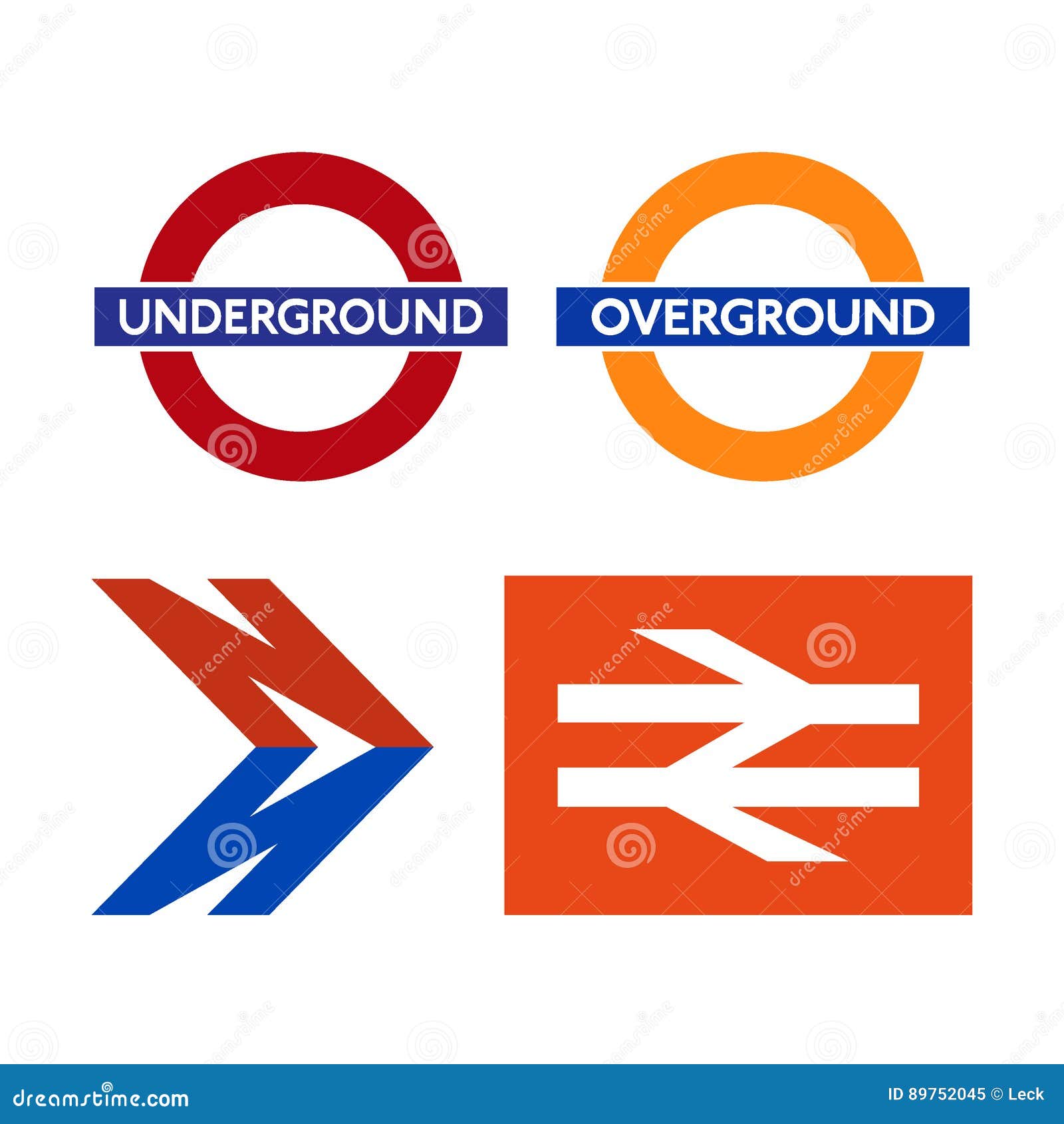 Logos Of The London Transport System Cartoon Vector | CartoonDealer.com ...