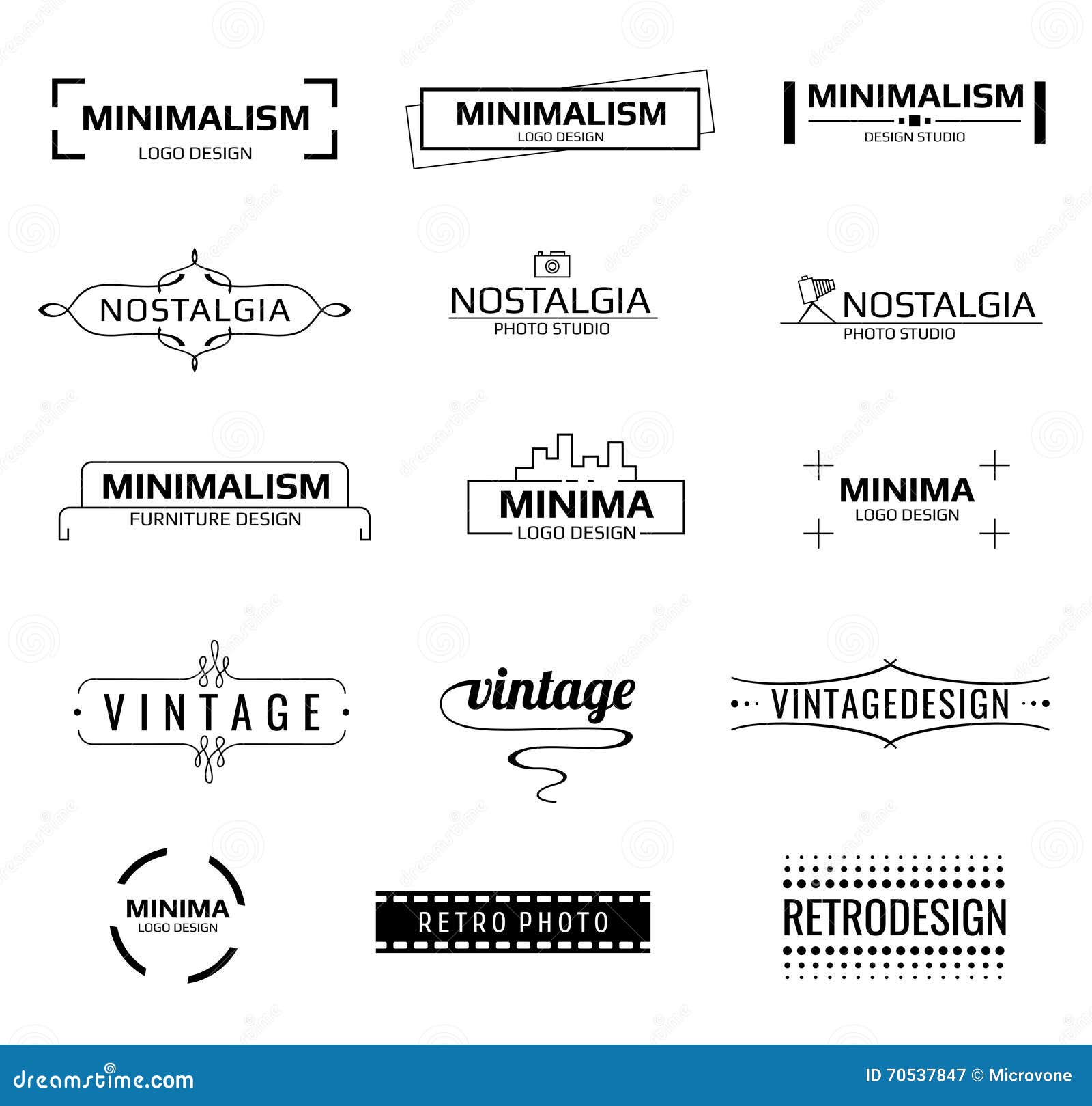 Logos Moderno Minimo Di Vettore Illustrazione Vettoriale ...