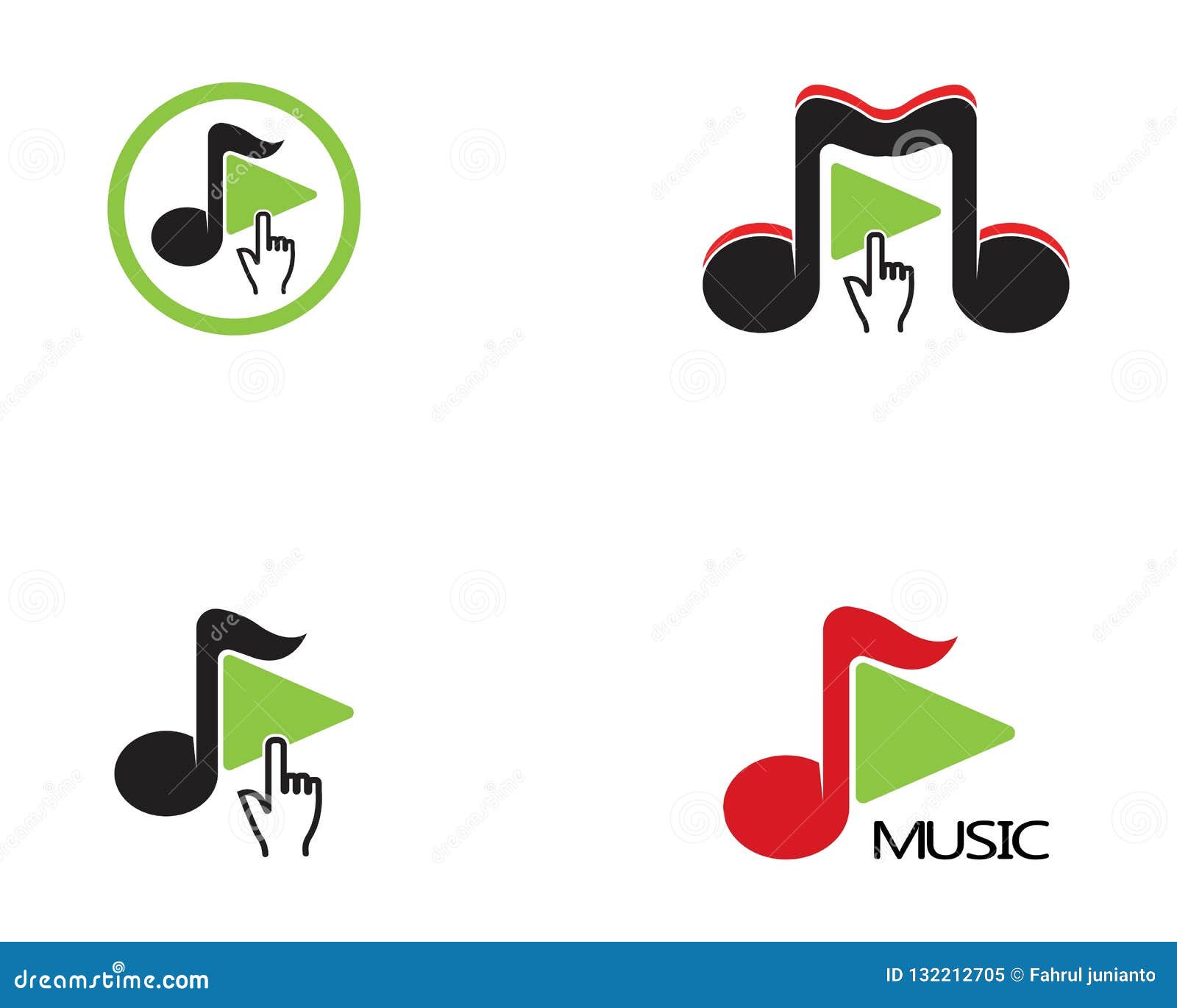 Logos of music play icon stock vector. Illustration of sign - 132212705