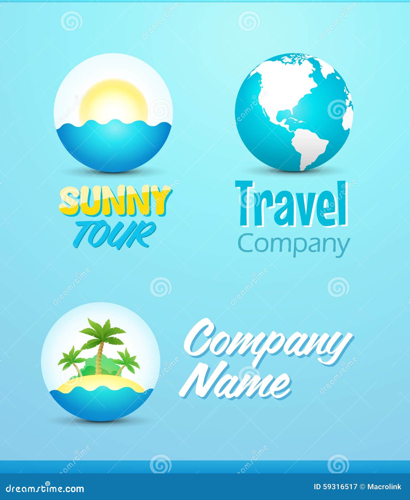 Logos Per Il Viaggio E La Vacanza Illustrazione di Stock ...